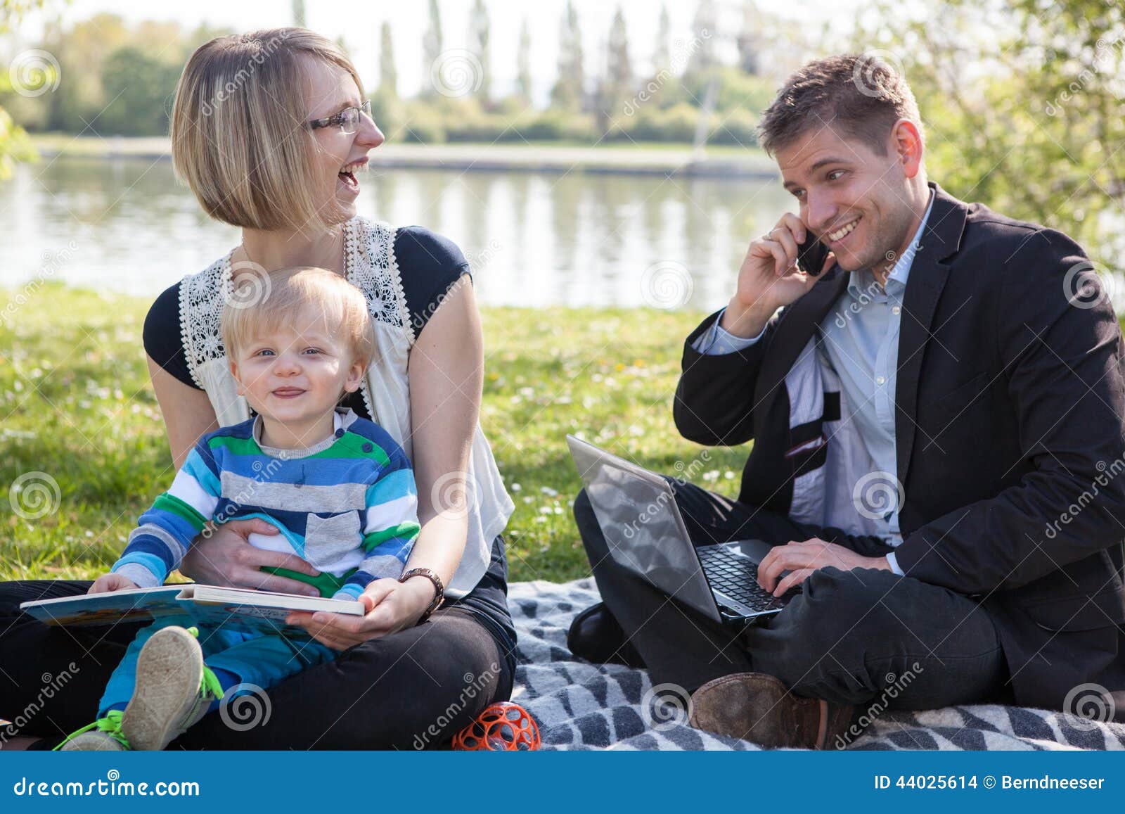 Balance between Work and Family Life Stock Photo - Image of laptop ...