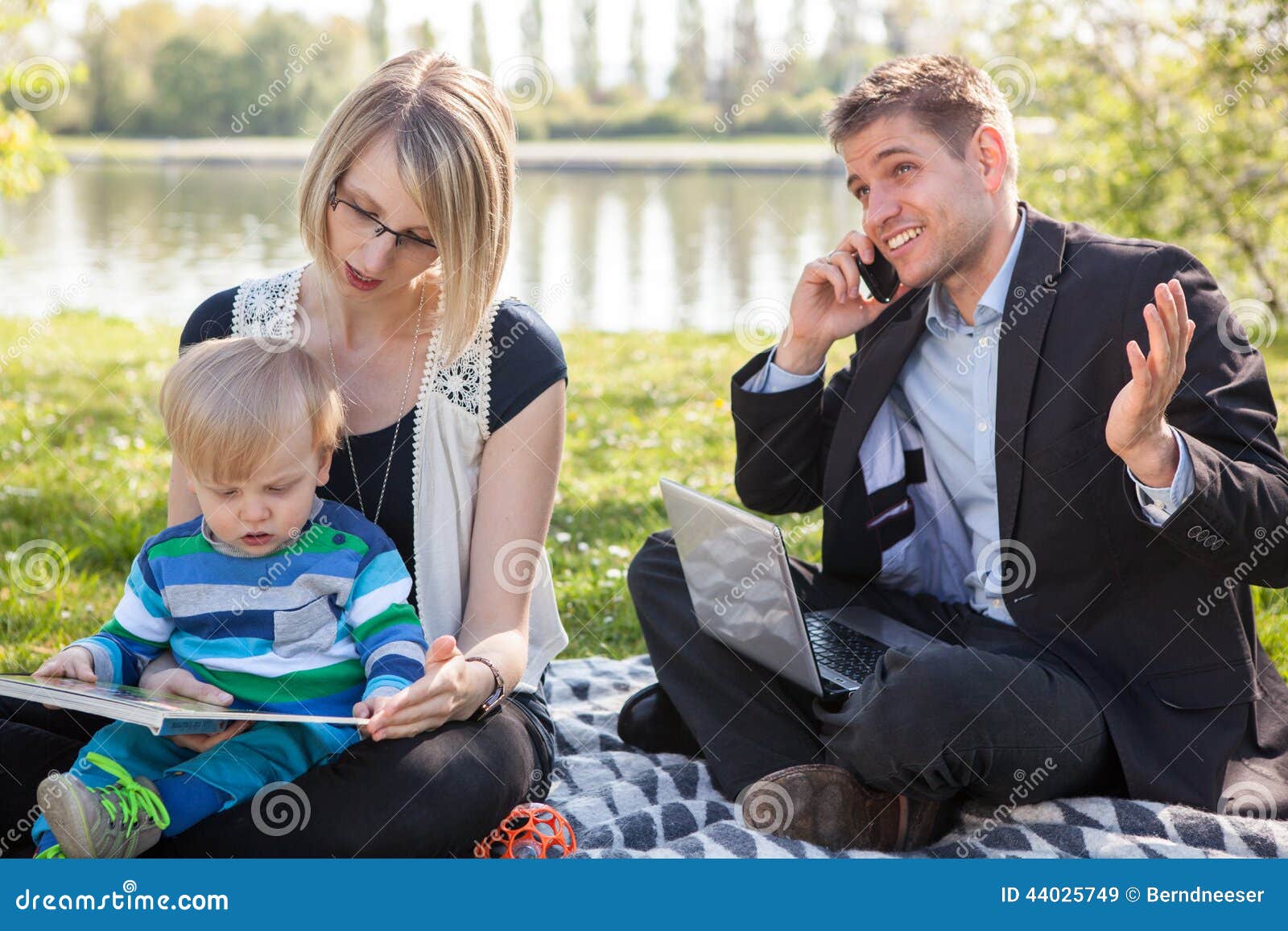 Balance between Work and Family Life Stock Image - Image of life ...