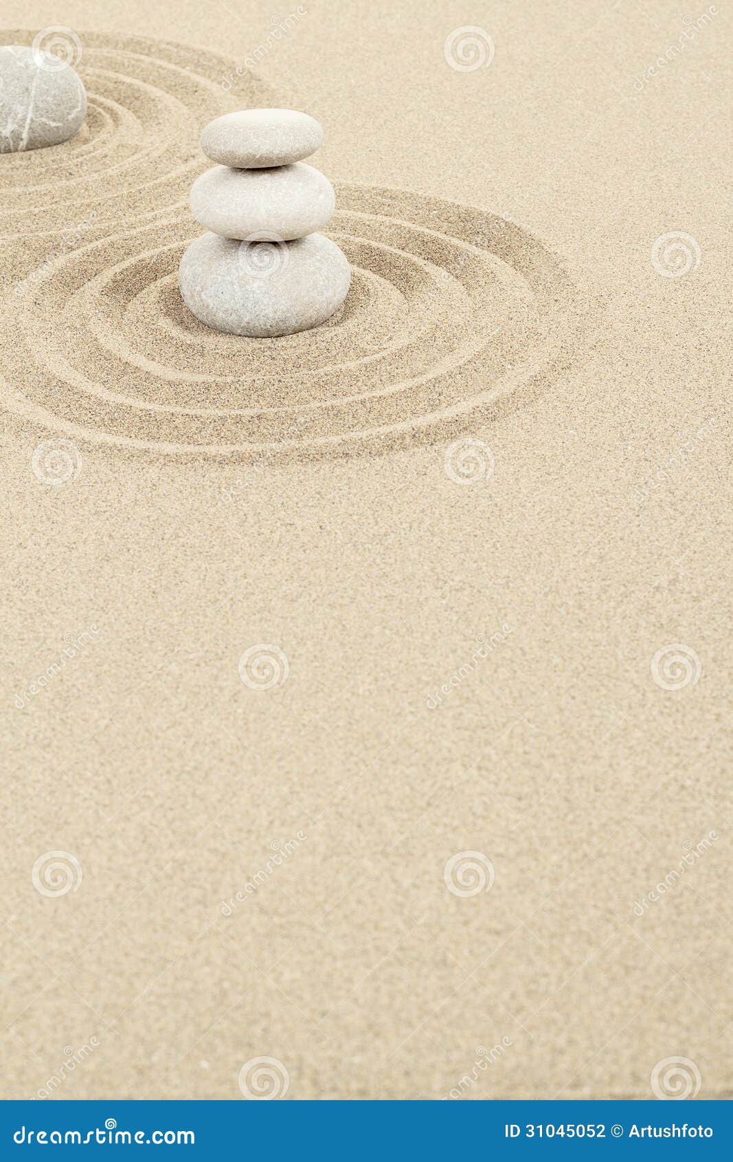 Balance zen stones in sand stock photo. Image of beach - 31045052