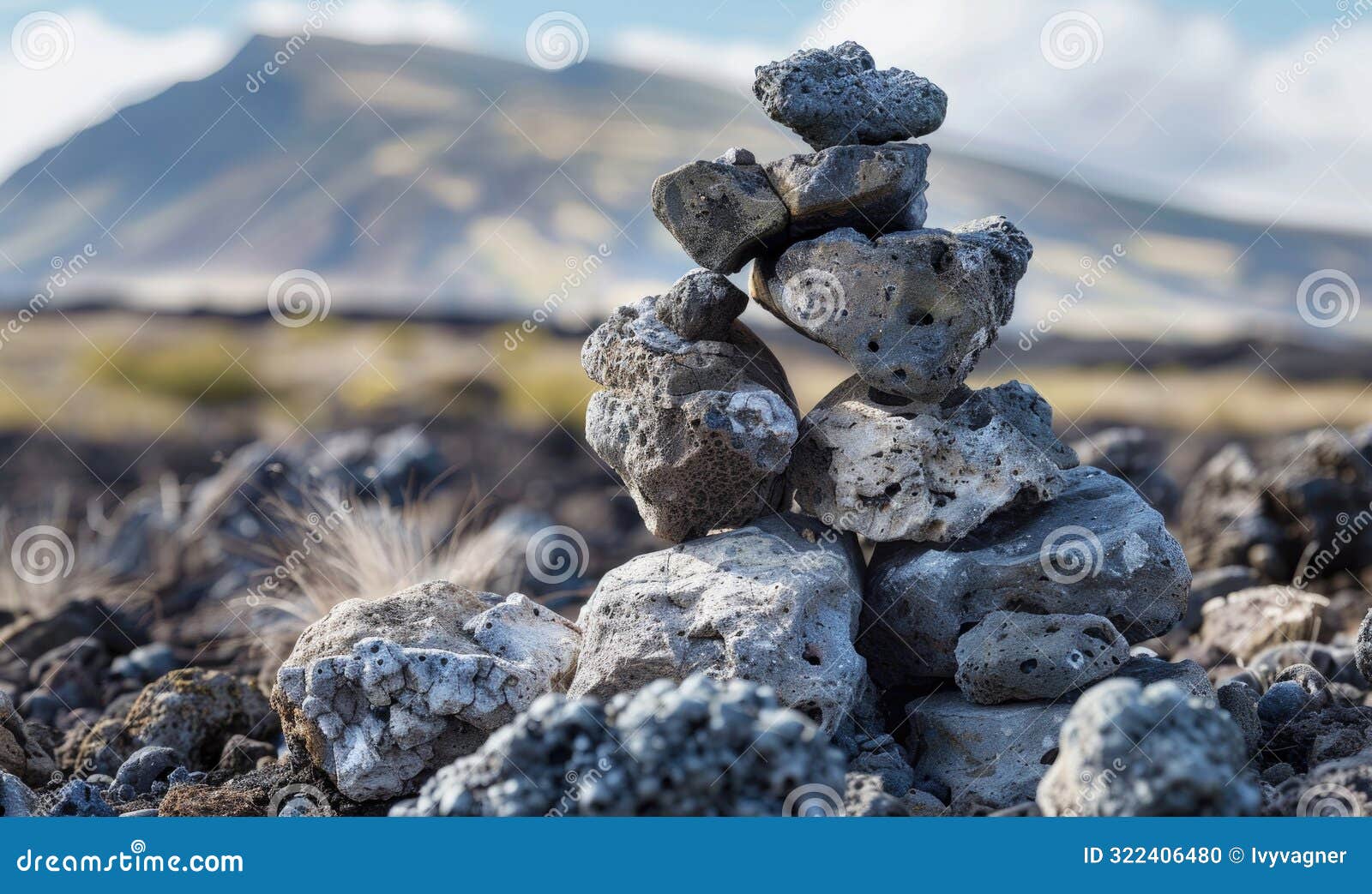 Balanced Arrangement of Volcanic Rocks on a Volcanic Plateau Stock ...