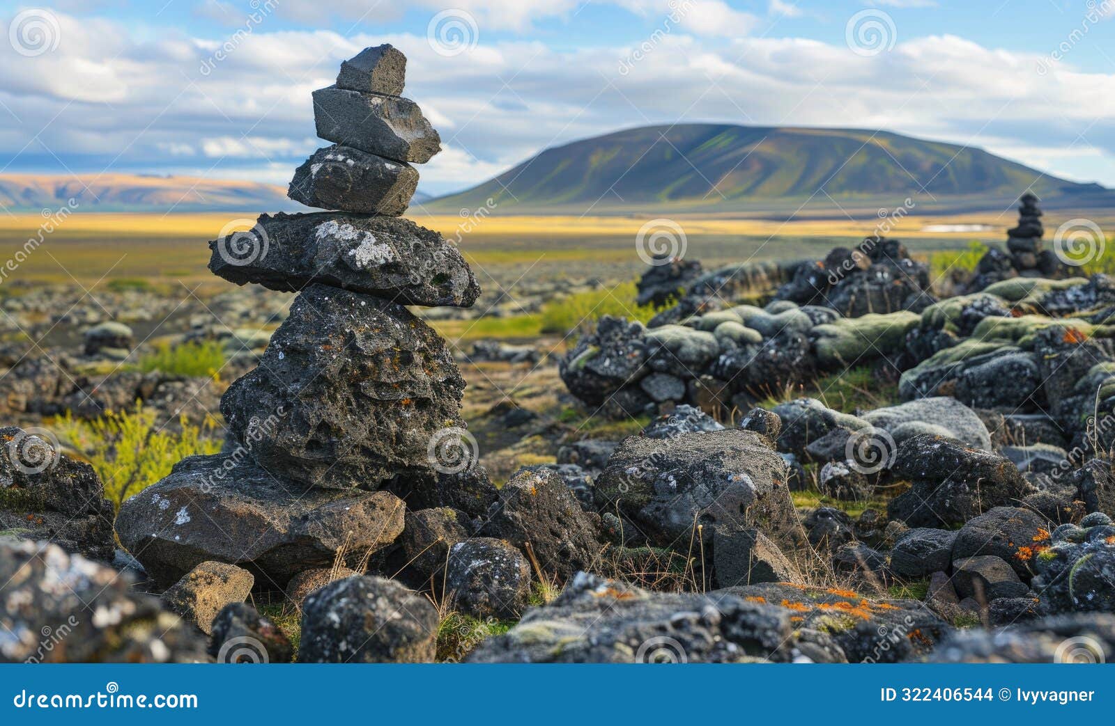 Balanced Arrangement of Volcanic Rocks on a Volcanic Plateau Stock ...