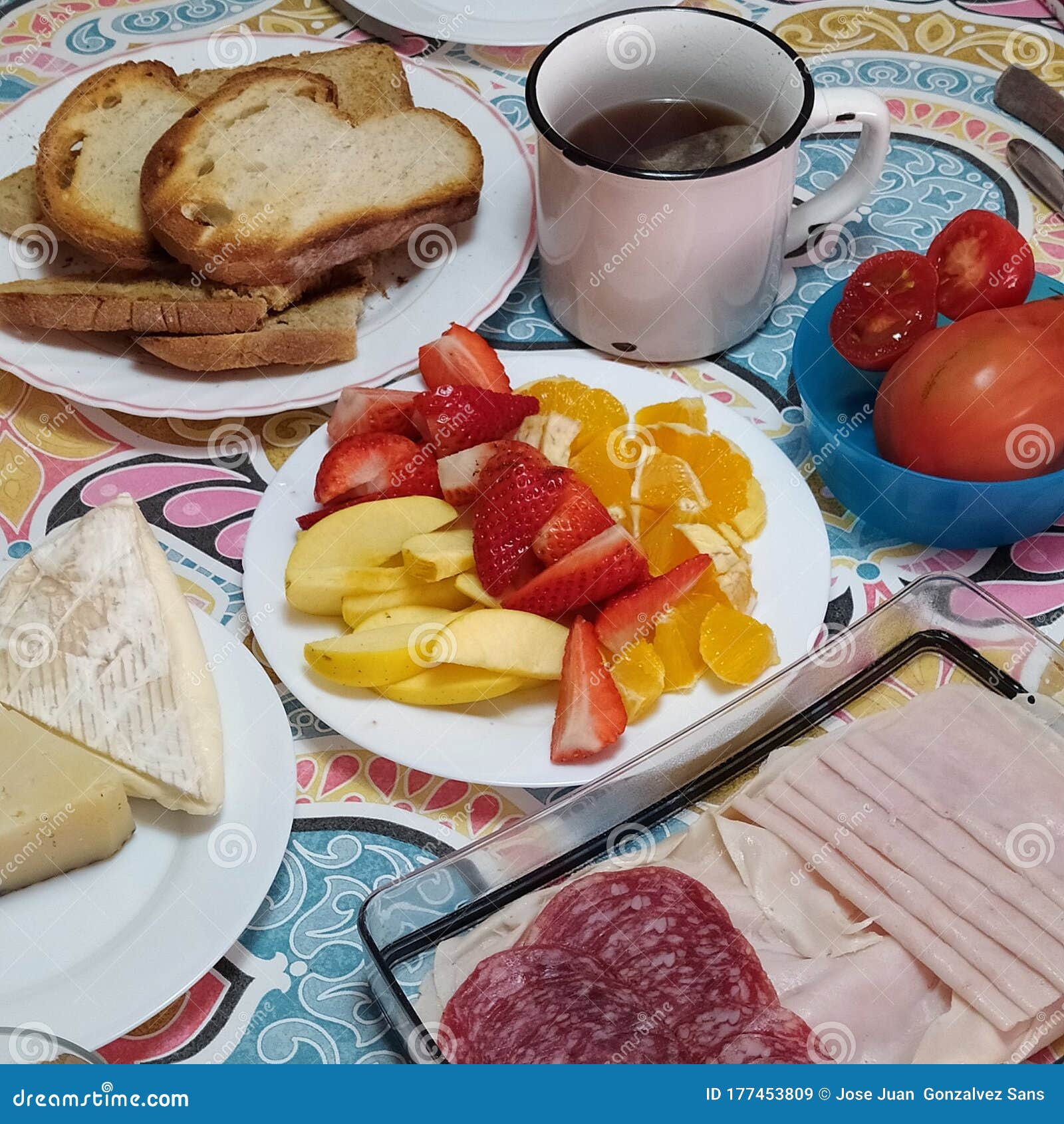 Balanced breakfast stock image. Image of food, balanced - 177453809