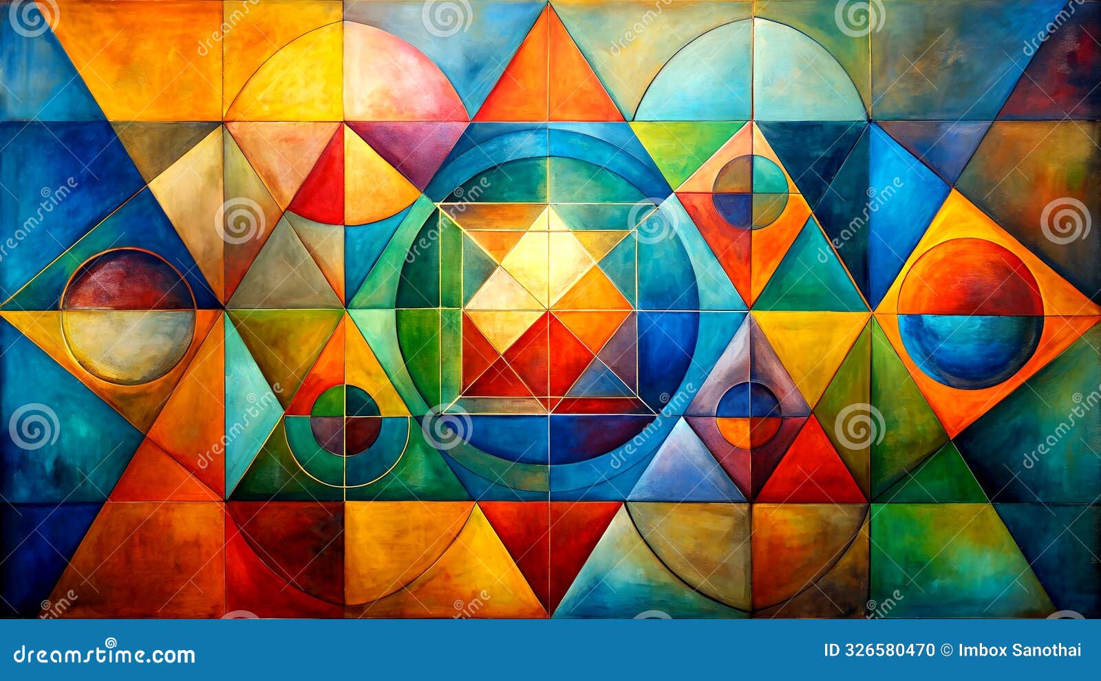 A Balanced Composition of Interlocking Shapes and Lines Generative AI ...