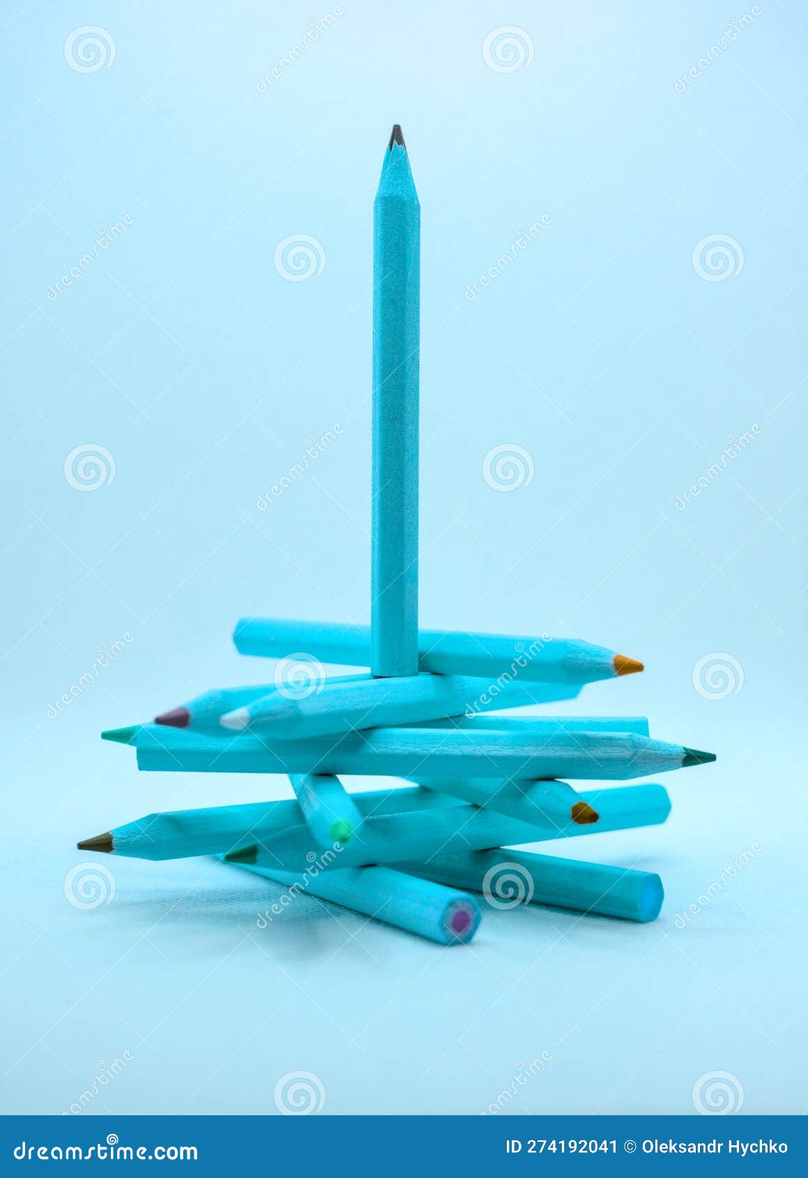 Balanced Concept. Pencil on Stack of Pencils Stock Image - Image of ...