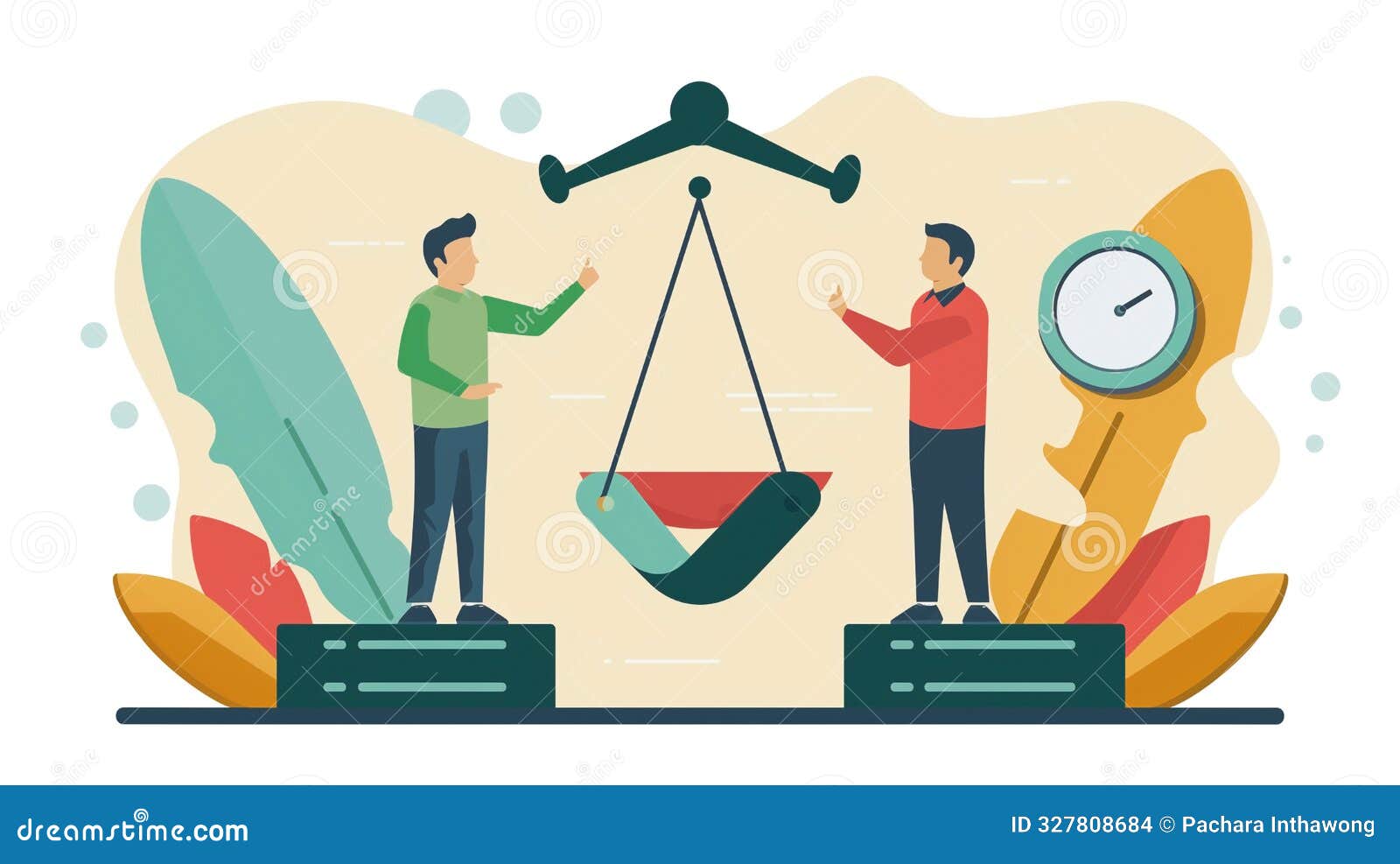 Balanced Decision Making stock illustration. Illustration of ...