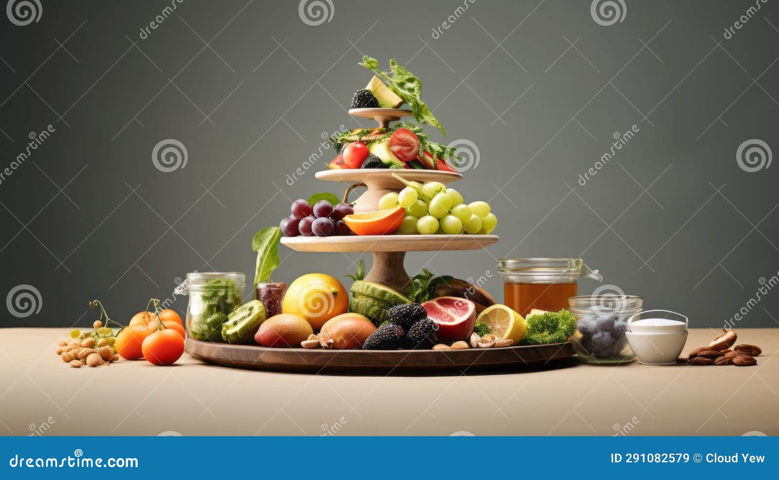Balanced Diet Concept Showcasing Nutrition Stock Illustration ...