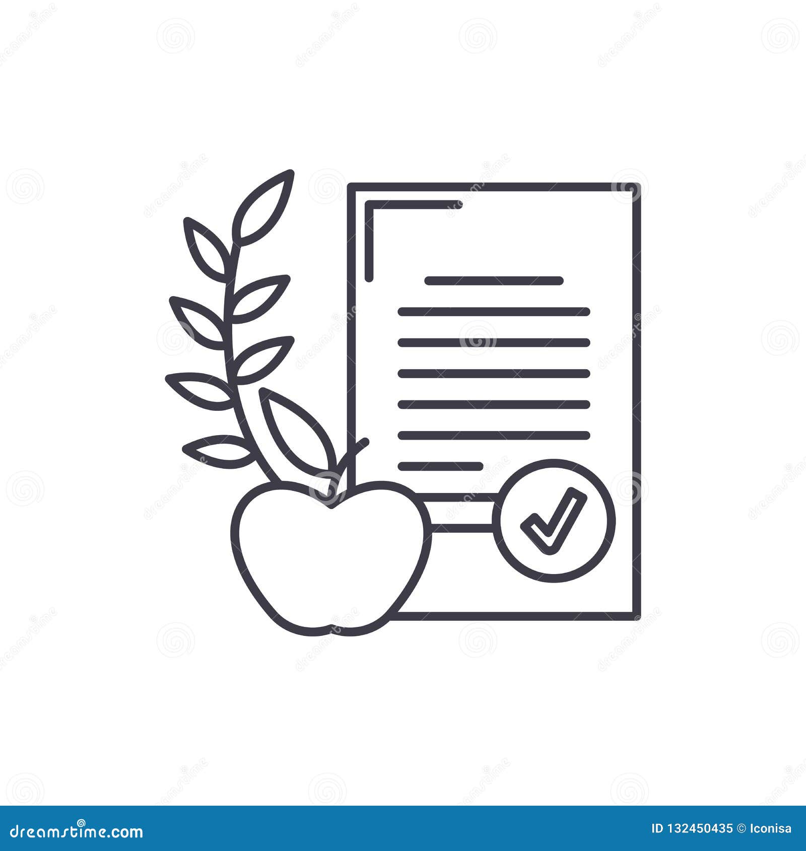 Balanced Diet Line Icon Concept. Balanced Diet Vector Linear ...