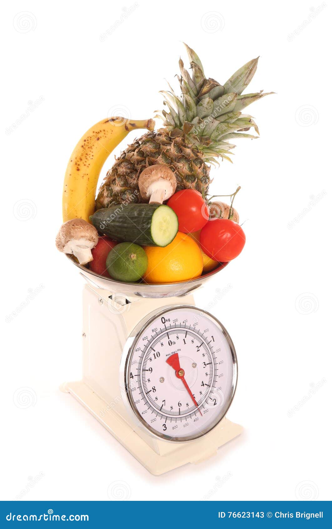 Balanced Diet on Weighing Scales Stock Image - Image of balanced ...
