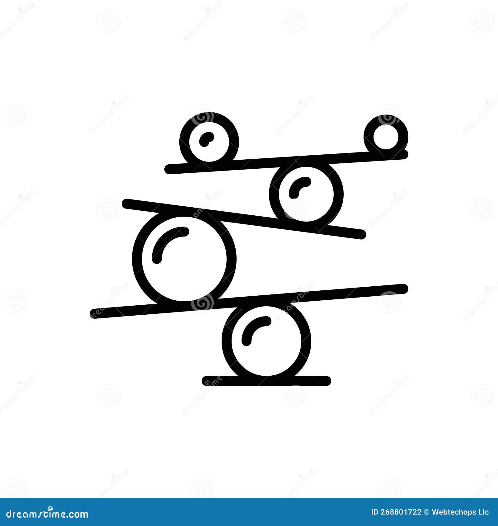 Black Line Icon for Balanced, Stability and Equality Stock Vector ...