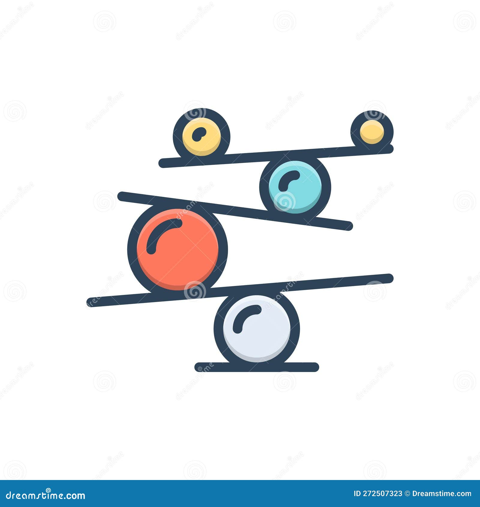 Color Illustration Icon for Balanced, Stability and Weight Stock Vector ...
