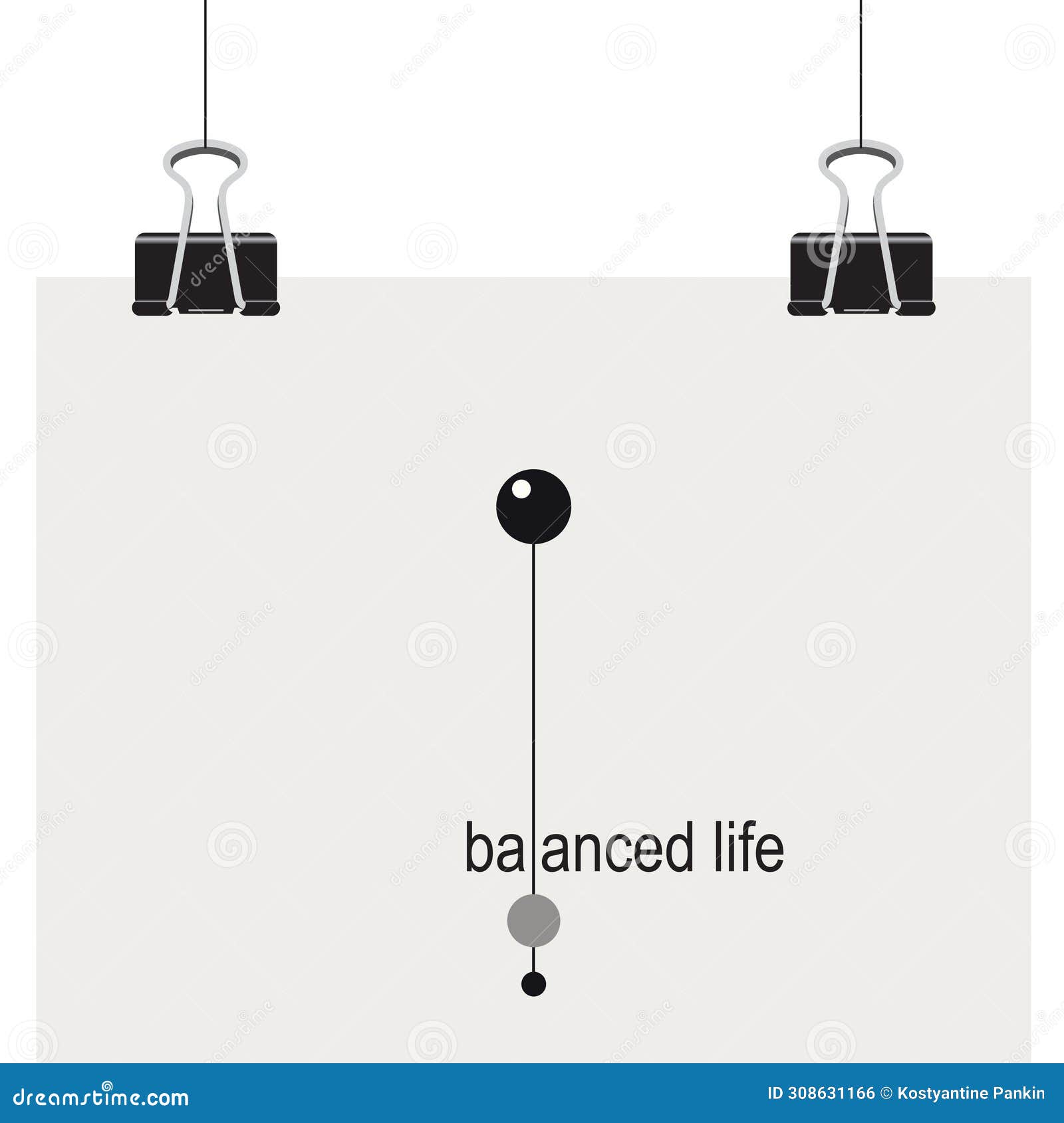 Balanced Life Poster stock vector. Illustration of office - 308631166