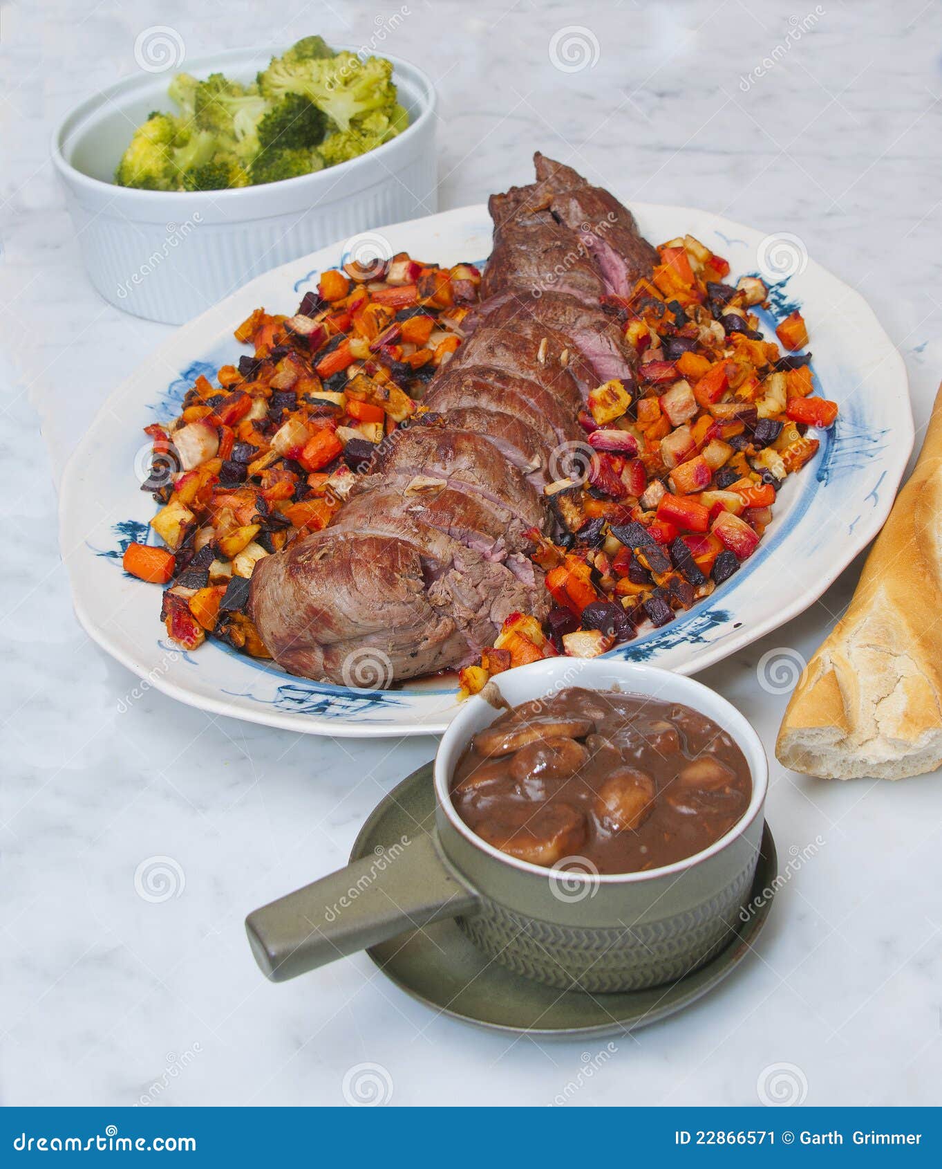 A balanced Meal stock image. Image of mushroom, roasted - 22866571