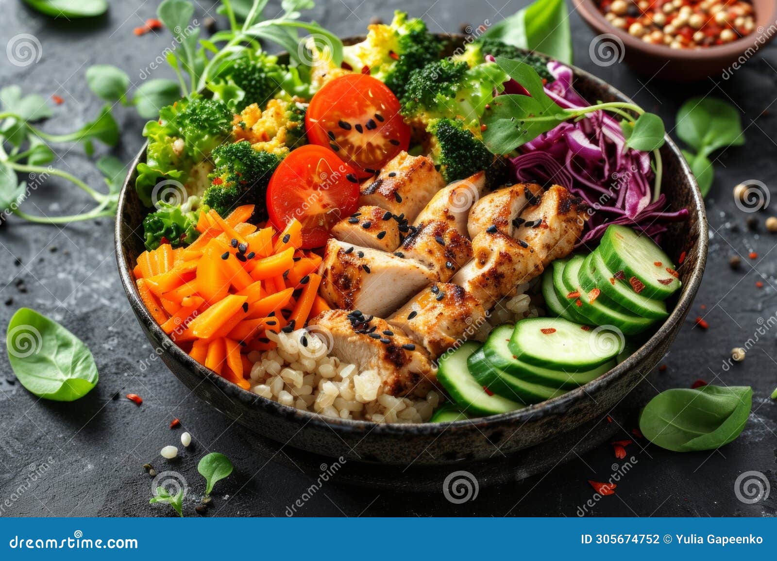A Balanced Meal Featuring Lean Proteins, Whole Grains, and Nutrient ...