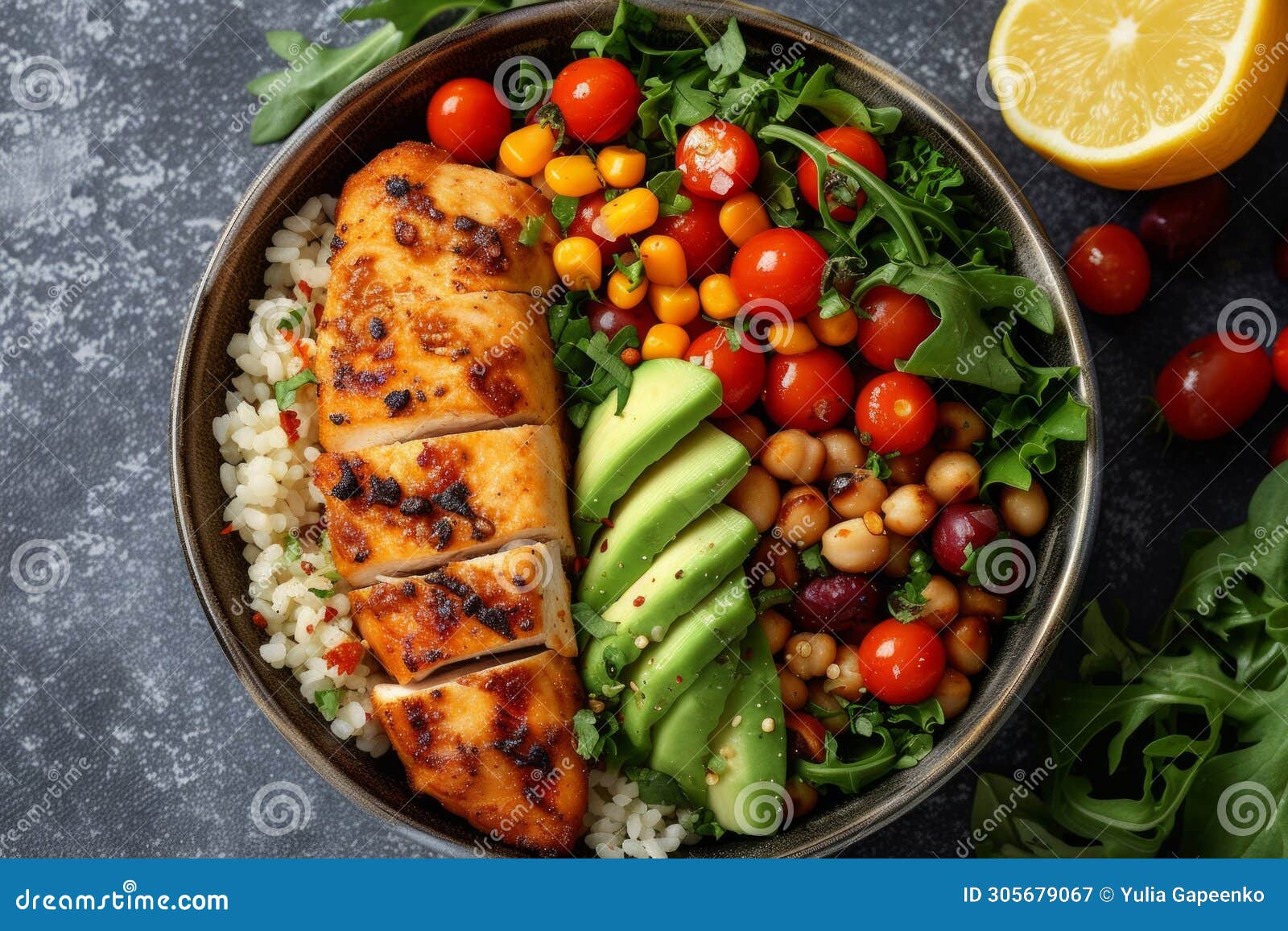 A Balanced Meal Featuring Lean Proteins, Whole Grains, and Nutrient ...