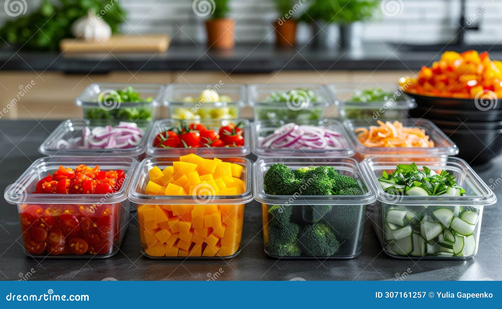 Balanced Meal Prep Containers Showcasing Portion Control and Nutritious ...