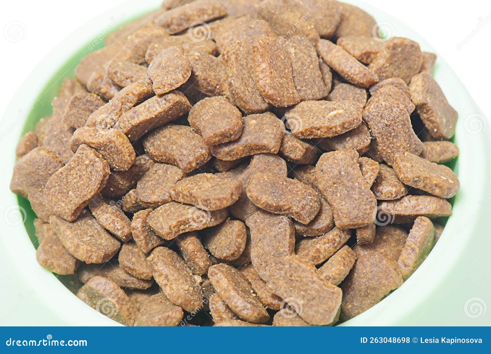 Dry Animal Feed in a Plate. Balanced Nutrition for Pets Stock Photo ...
