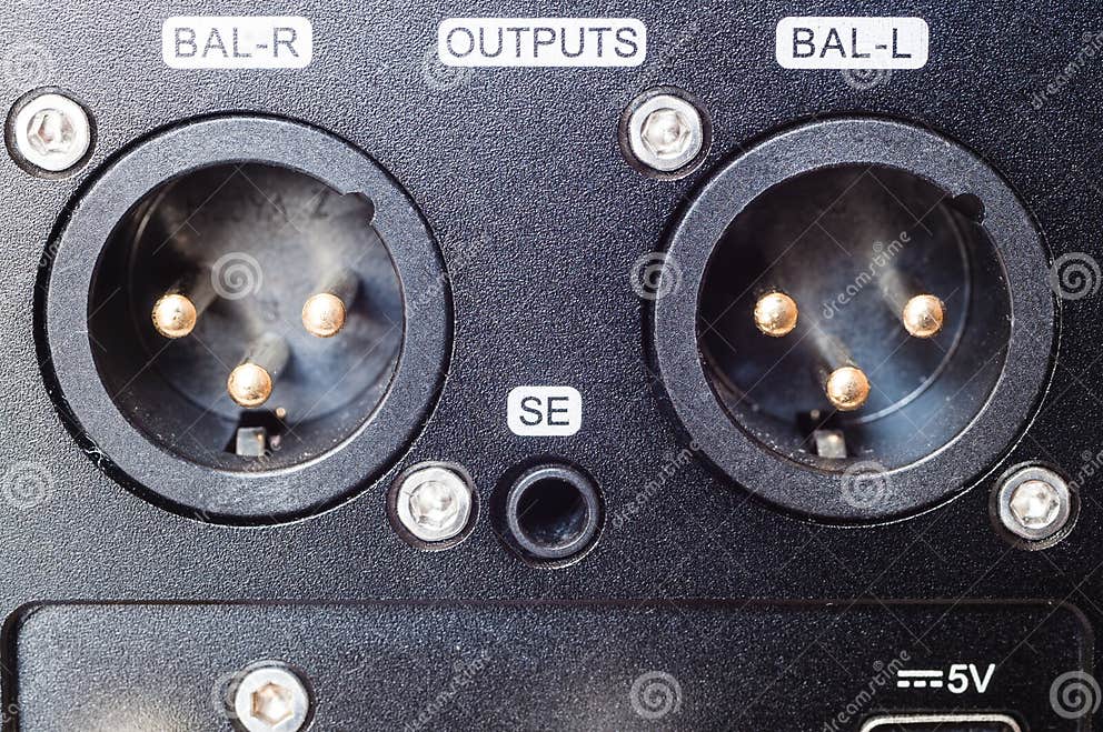 Balanced Output Interface of Audio Decoder Stock Image - Image of ...
