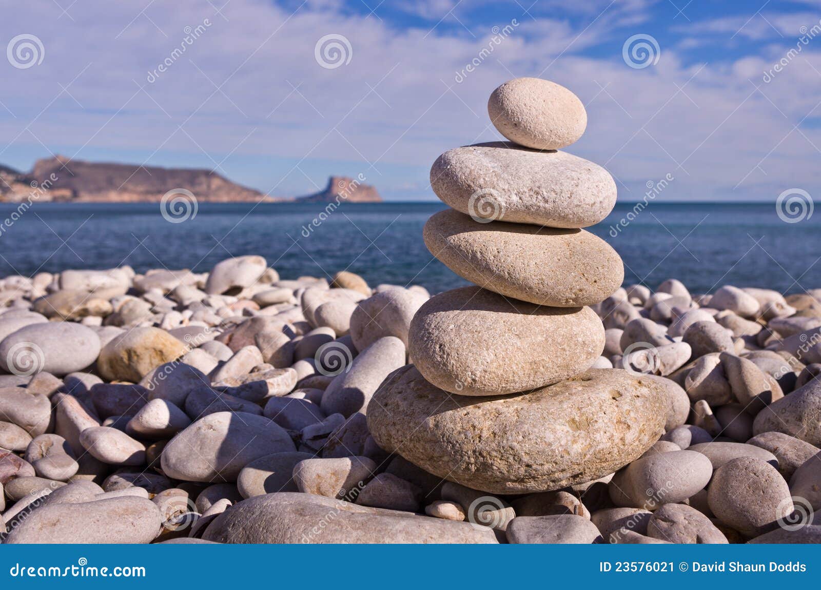 Balanced Pebbles on Beach stock image. Image of smooth - 23576021