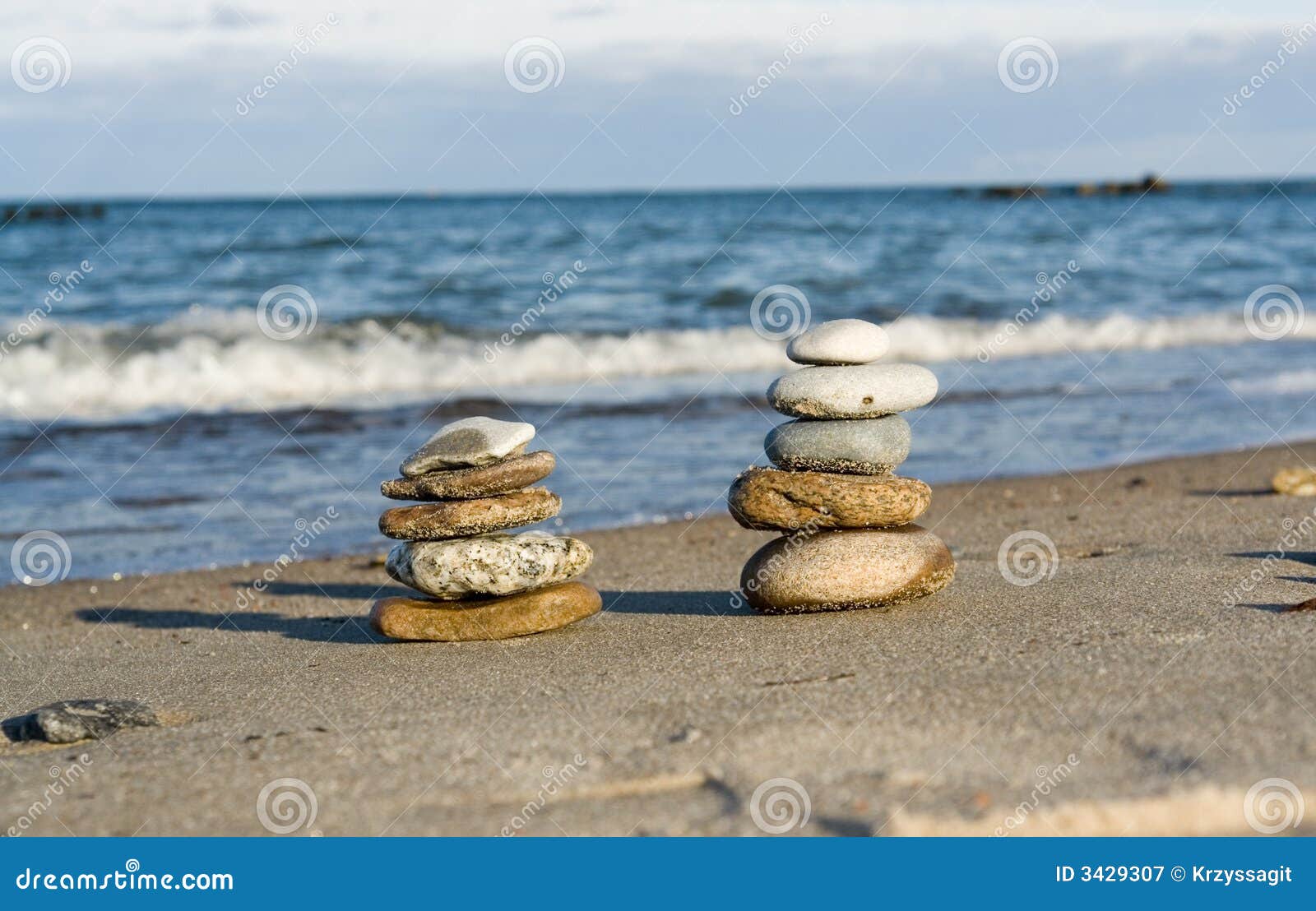 Balanced pebbles in stacks stock image. Image of stacks - 3429307