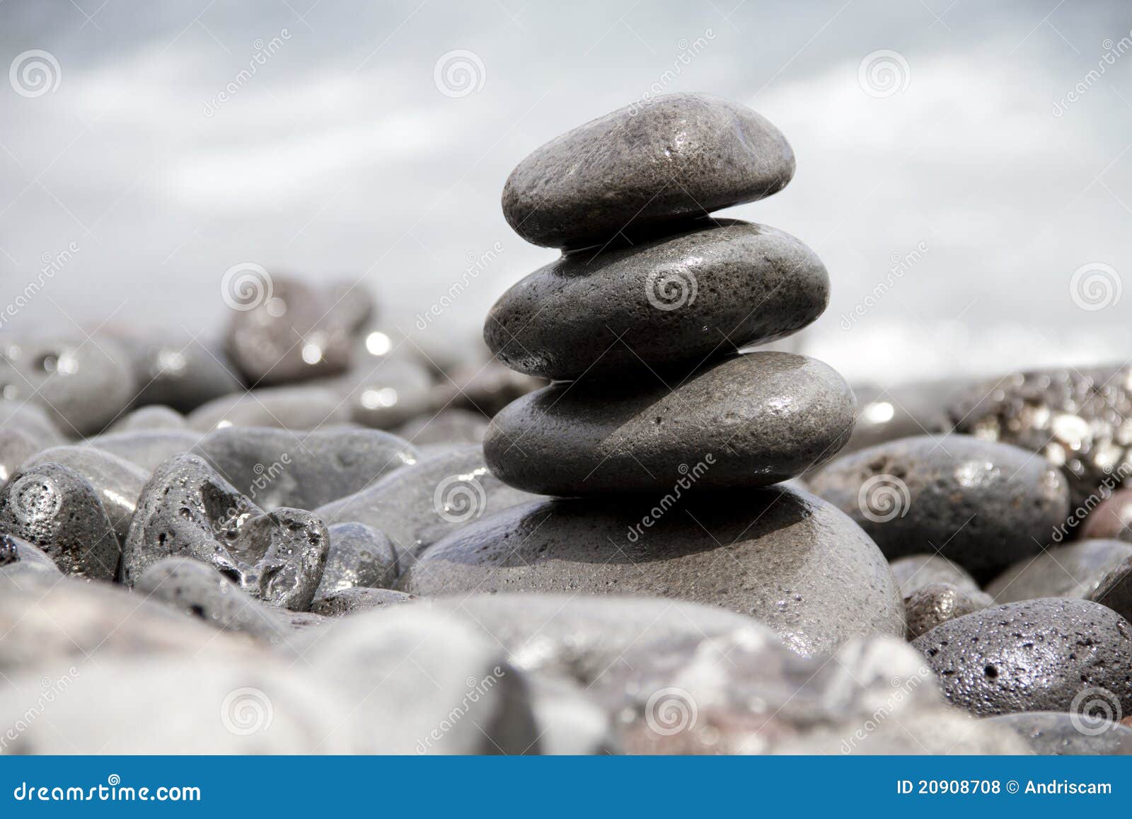 Balanced Pile of Zen Stones Stock Photo - Image of details, nature ...