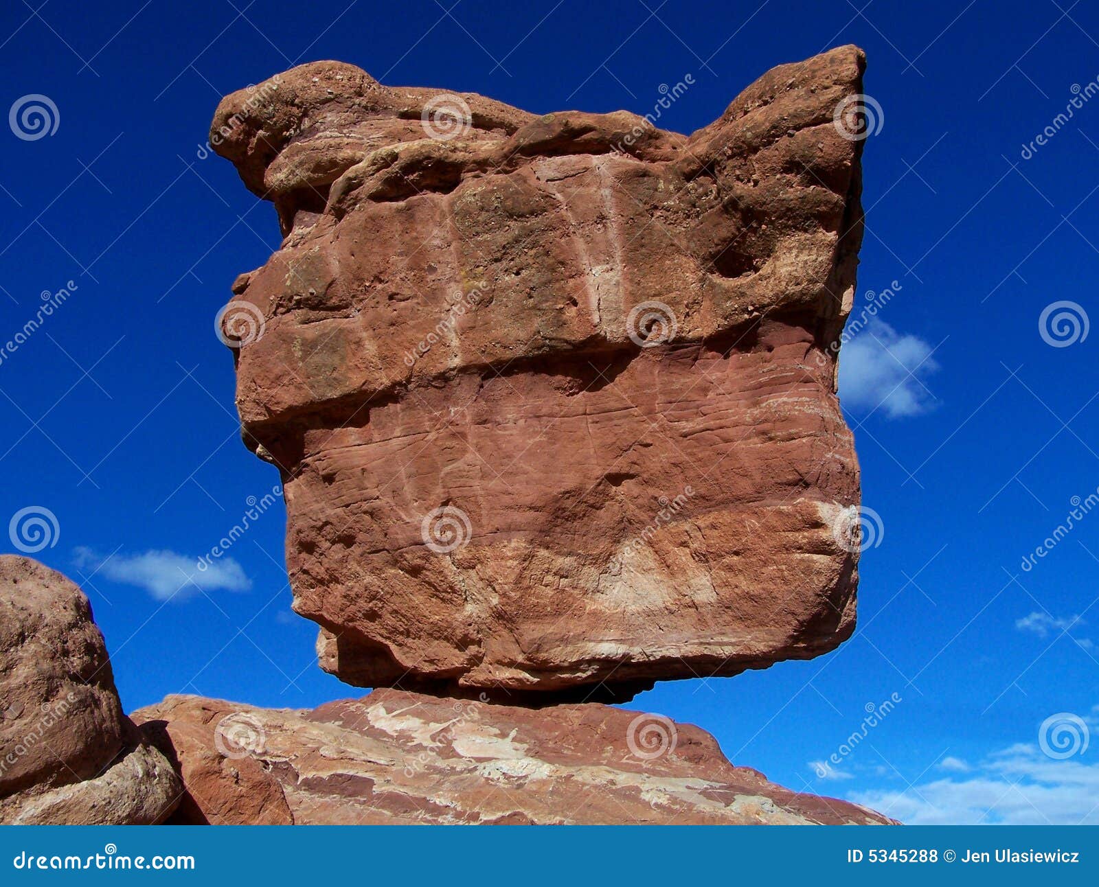 Balanced Rock stock photo. Image of rock, clouds, scenery - 5345288