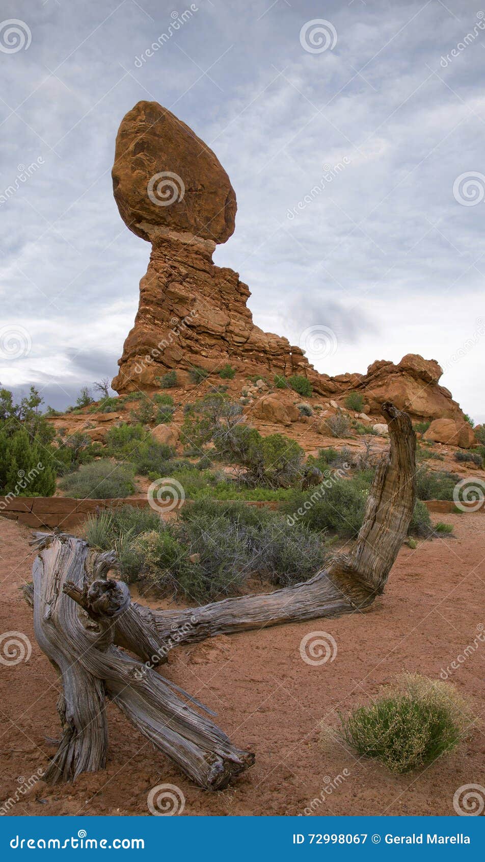 Balanced Rock Arches National Park Moab Utah. Stock Image - Image of ...