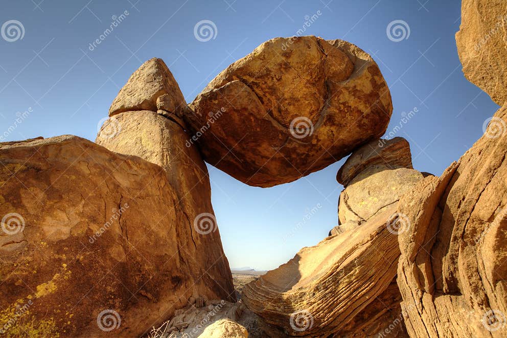 Balanced Rock Big Bend National Park Stock Photo - Image of national ...