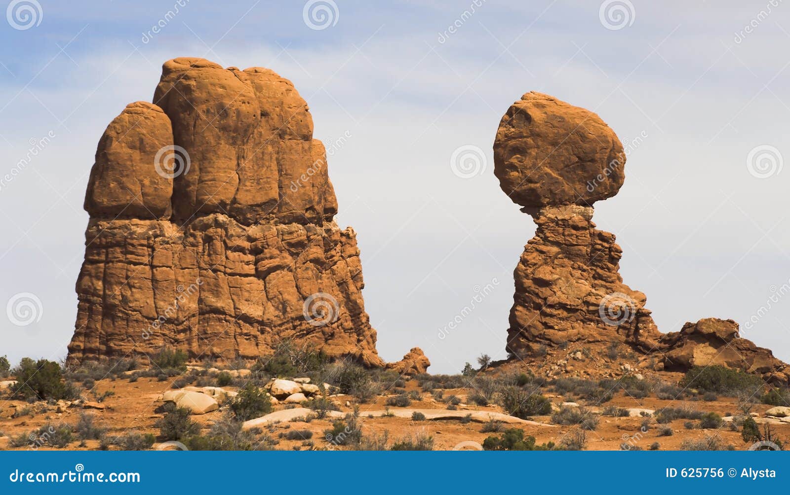 Balanced Rock and Mesa stock photo. Image of balancing - 625756