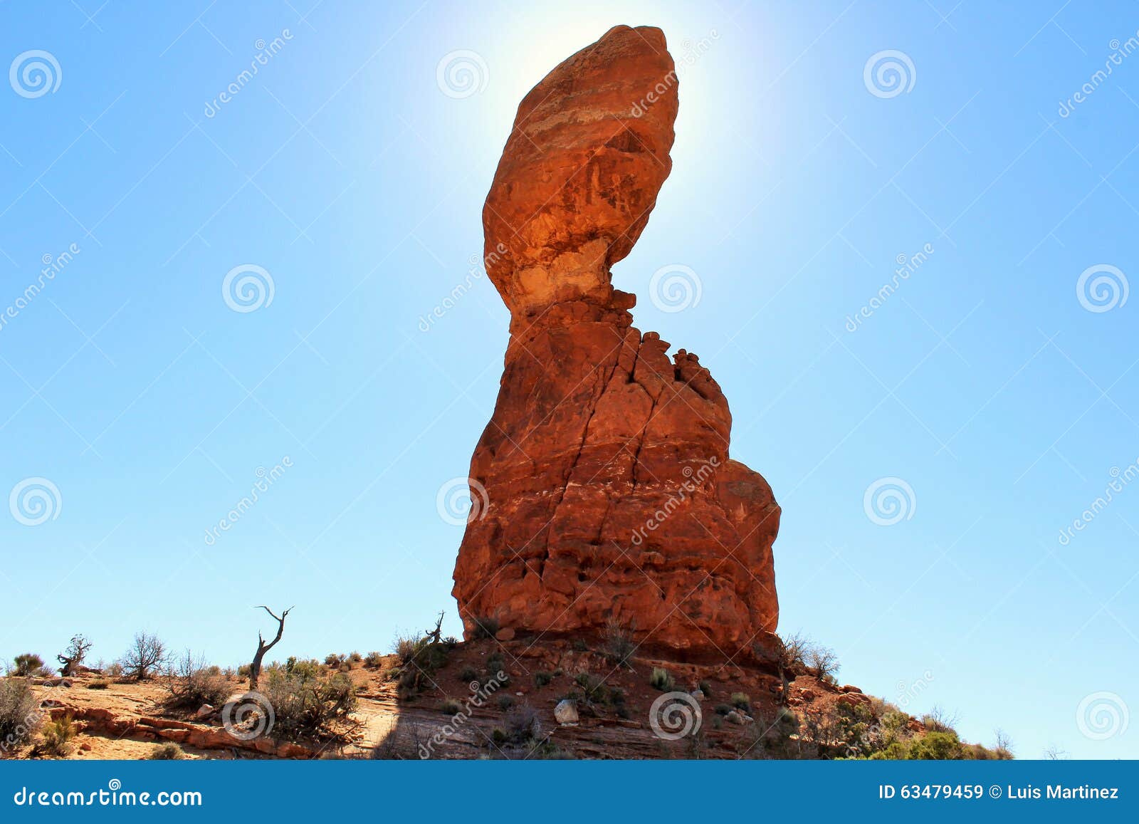 Balanced rock stock image. Image of making, moab, moist - 63479459