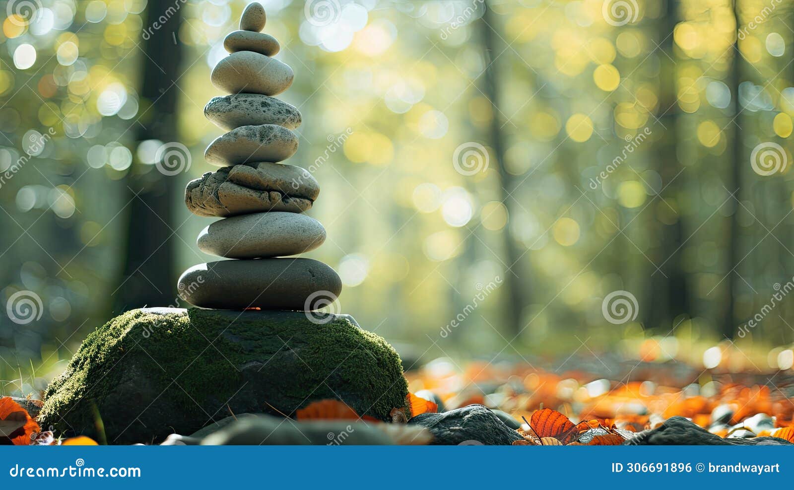 Balanced Rocks on Lush Green Field Stock Illustration - Illustration of ...