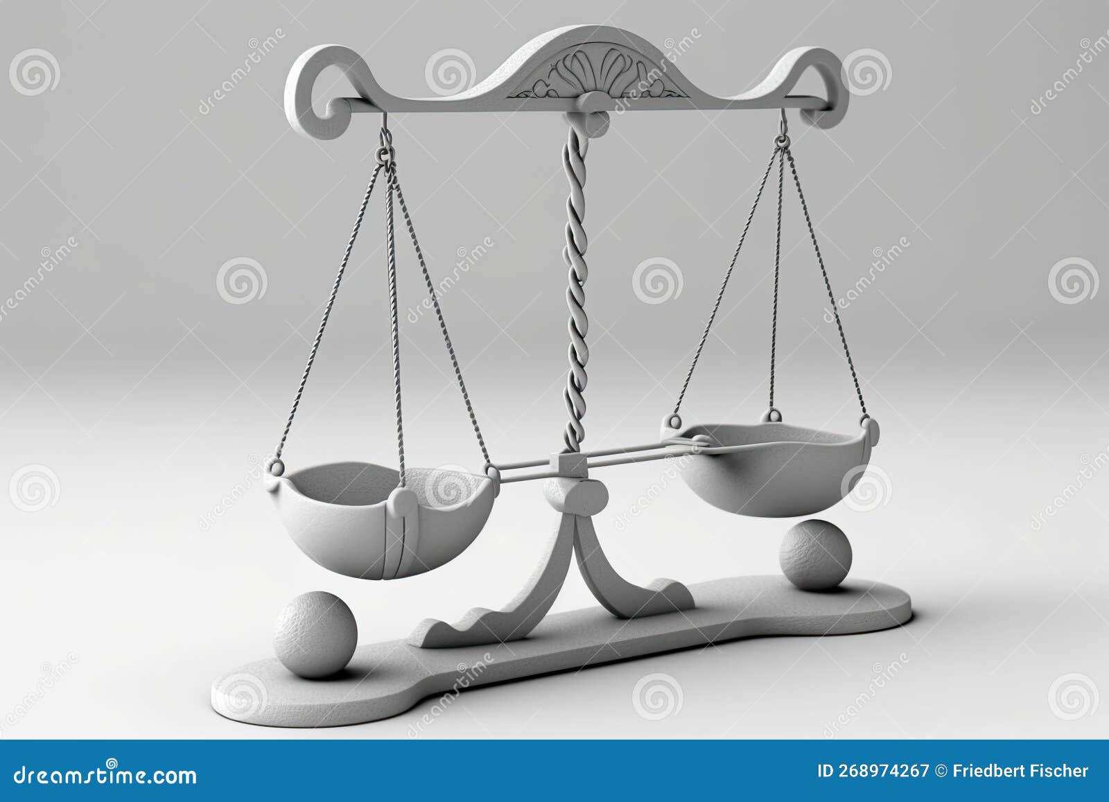 Balanced Scale with Empty Plates. Power Balance or Harmony Stock ...