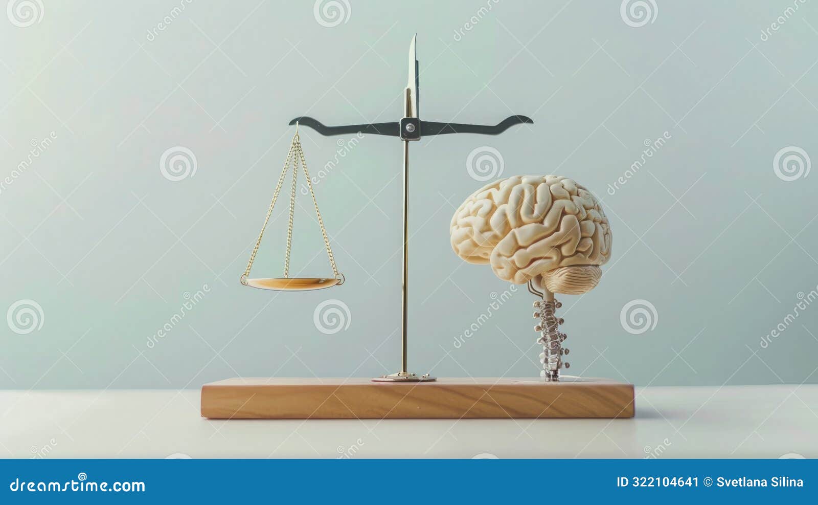 Balanced Scale with Human Brain and AI Chip, Representing Fairness in ...