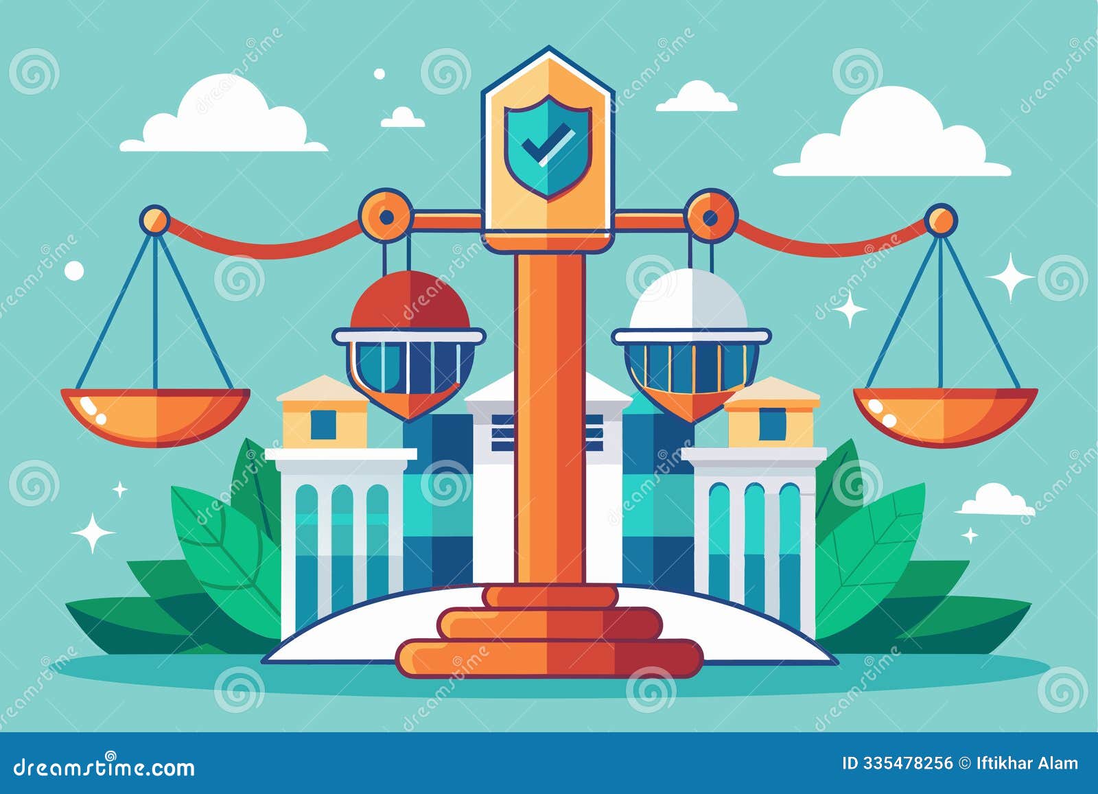A Balanced Scale Illustration Represents Justice and Oversight in Front ...