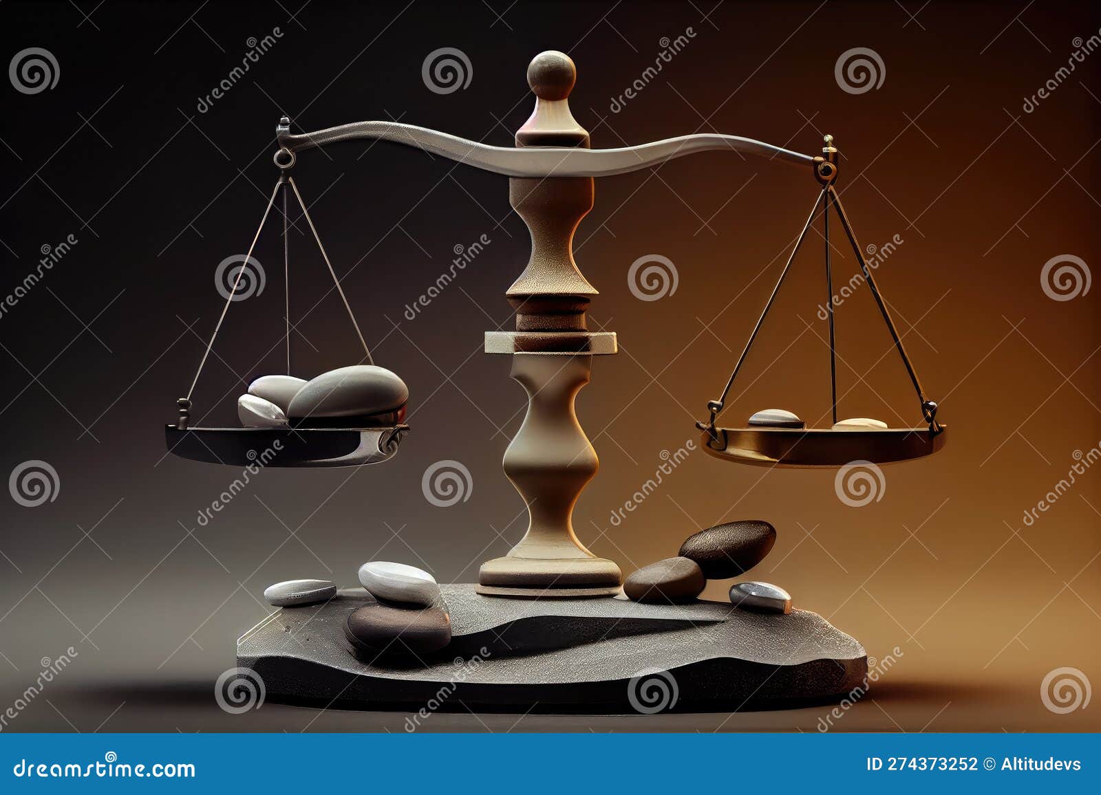 A Scale With One Side Digital One Side Traditional Symbolizing The ...