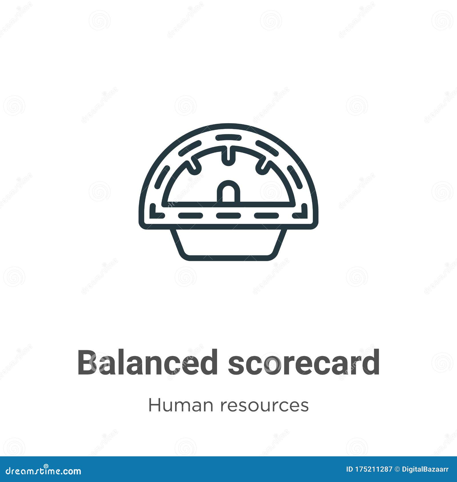 Balanced Scorecard Outline Vector Icon. Thin Line Black Balanced ...