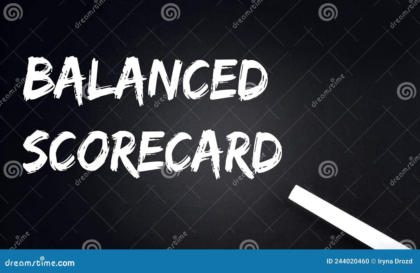 BALANCED SCORECARD Word On The Yellow Paper With Office Tools On White ...