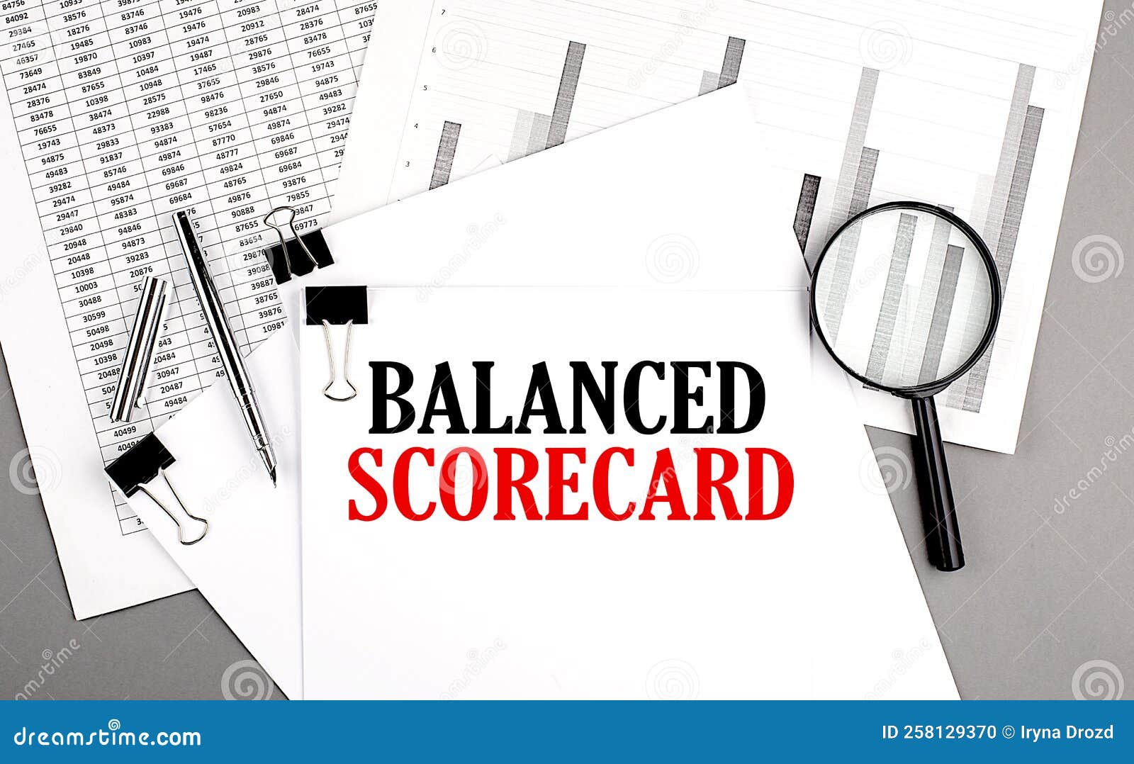 BALANCED SCORECARD Text On Paper On Chart Background Royalty-Free Stock ...