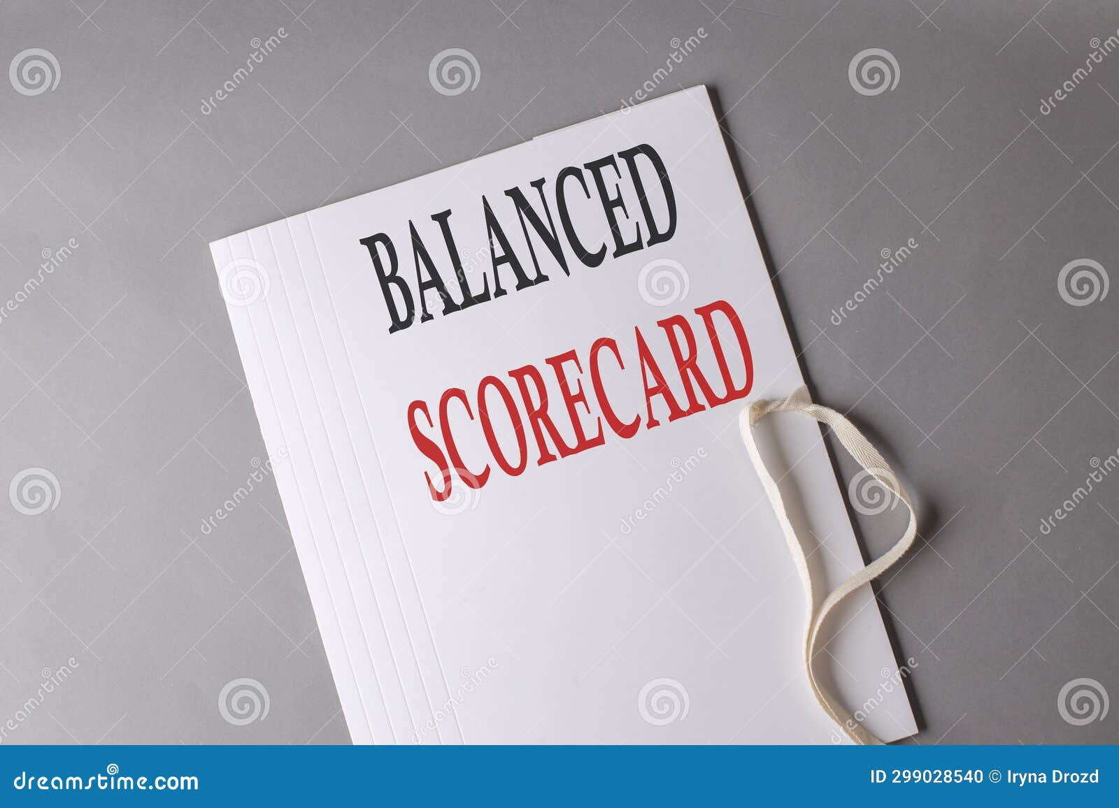 BALANCED SCORECARD Text on White Folder on Grey Background Stock Photo ...