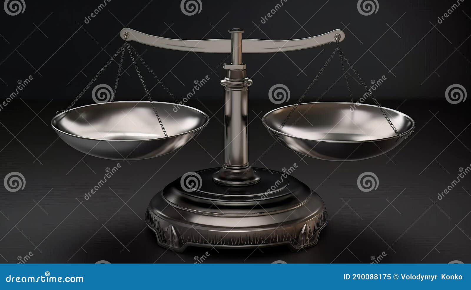 A Balanced Silver Scale with Bowls on Top. Generative Ai Stock Image ...