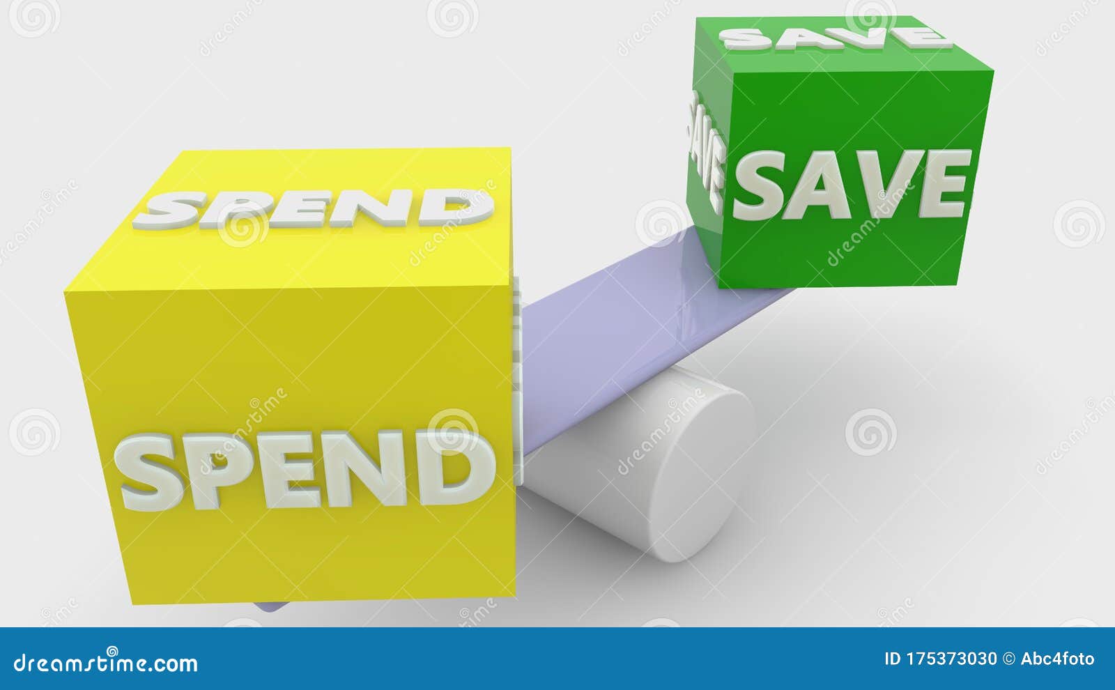 Balanced Spend and Save Concept Stock Illustration - Illustration of ...