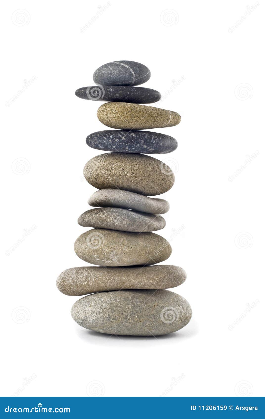 Balanced Stone Stack or Tower Isolated Stock Image - Image of ...