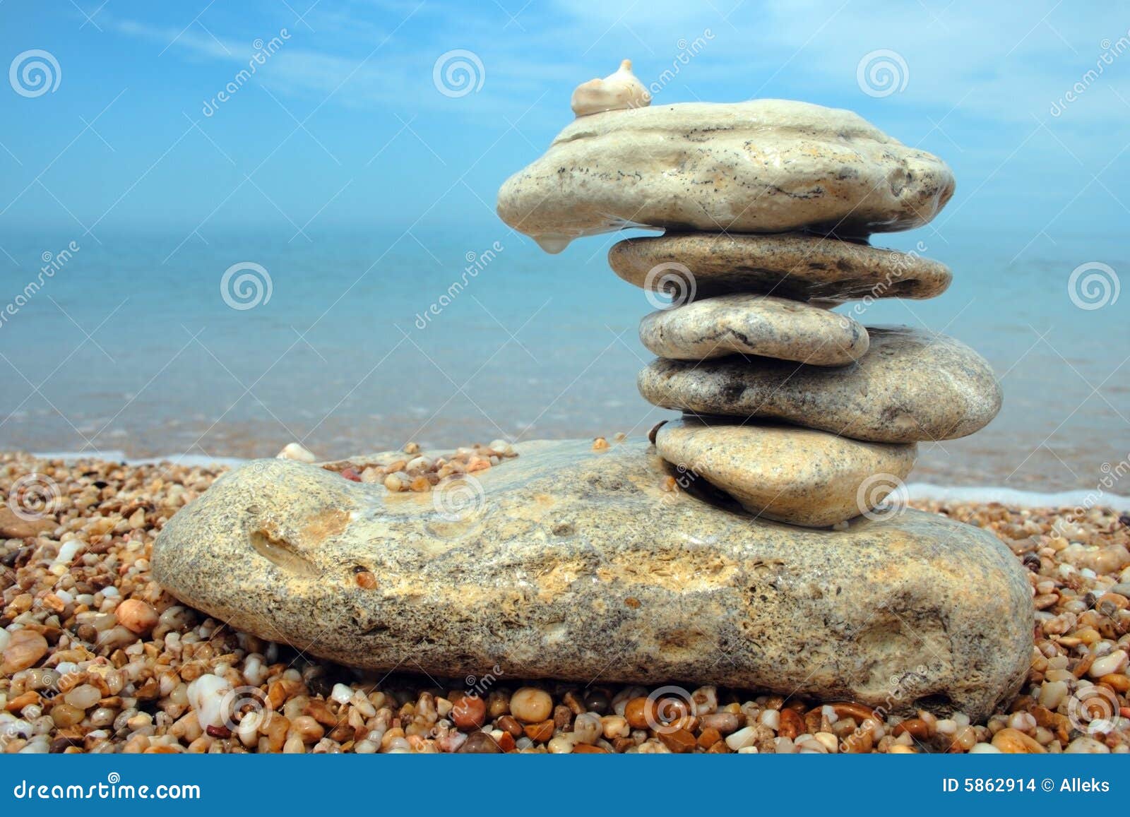 Balanced stones stock photo. Image of cobblestone, pile - 5862914