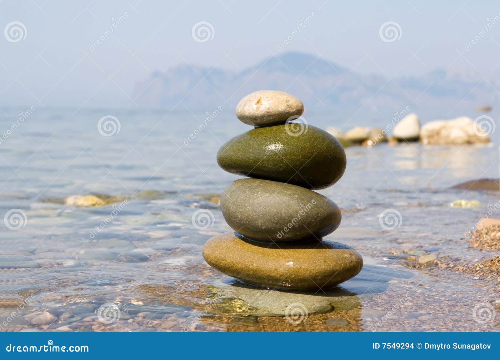 Balanced stones stock photo. Image of beach, coast, relaxation - 7549294