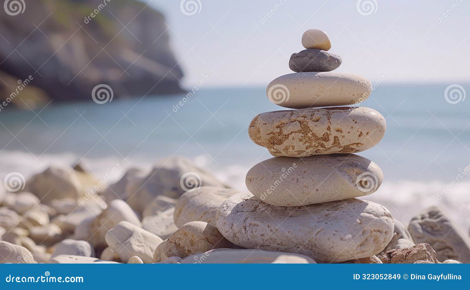 Balanced Stones on a Beach, Symbolizing Peace and Stability in Nature ...