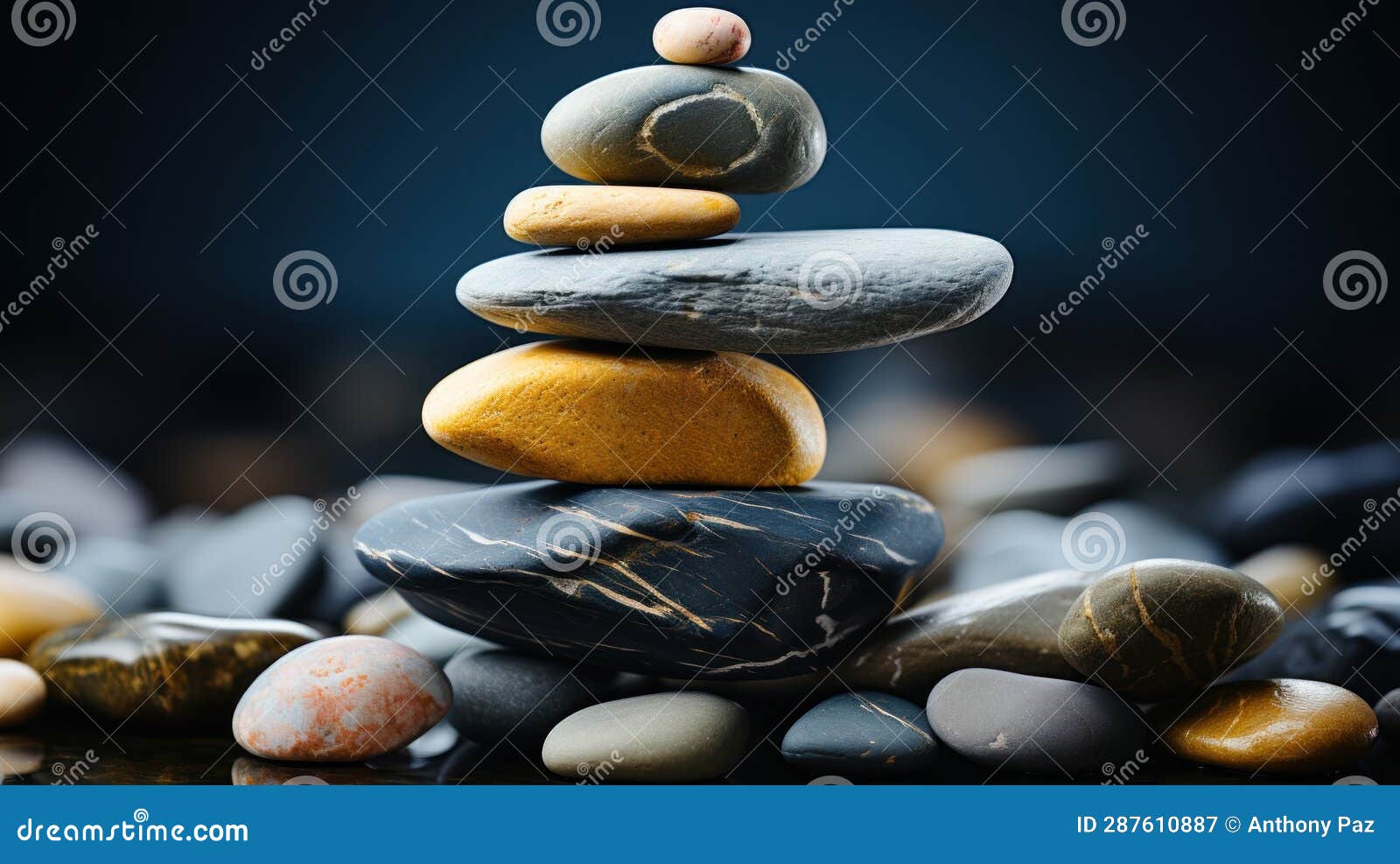 Balanced Stones: a Gravity-Defying Sculpture of Harmony. Generative AI ...