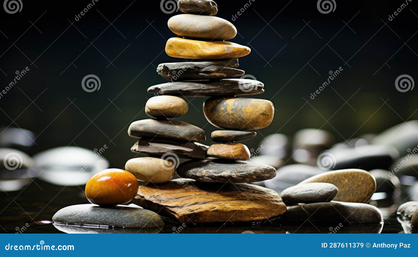 Balanced Stones: a Gravity-Defying Sculpture of Harmony. Generative AI ...