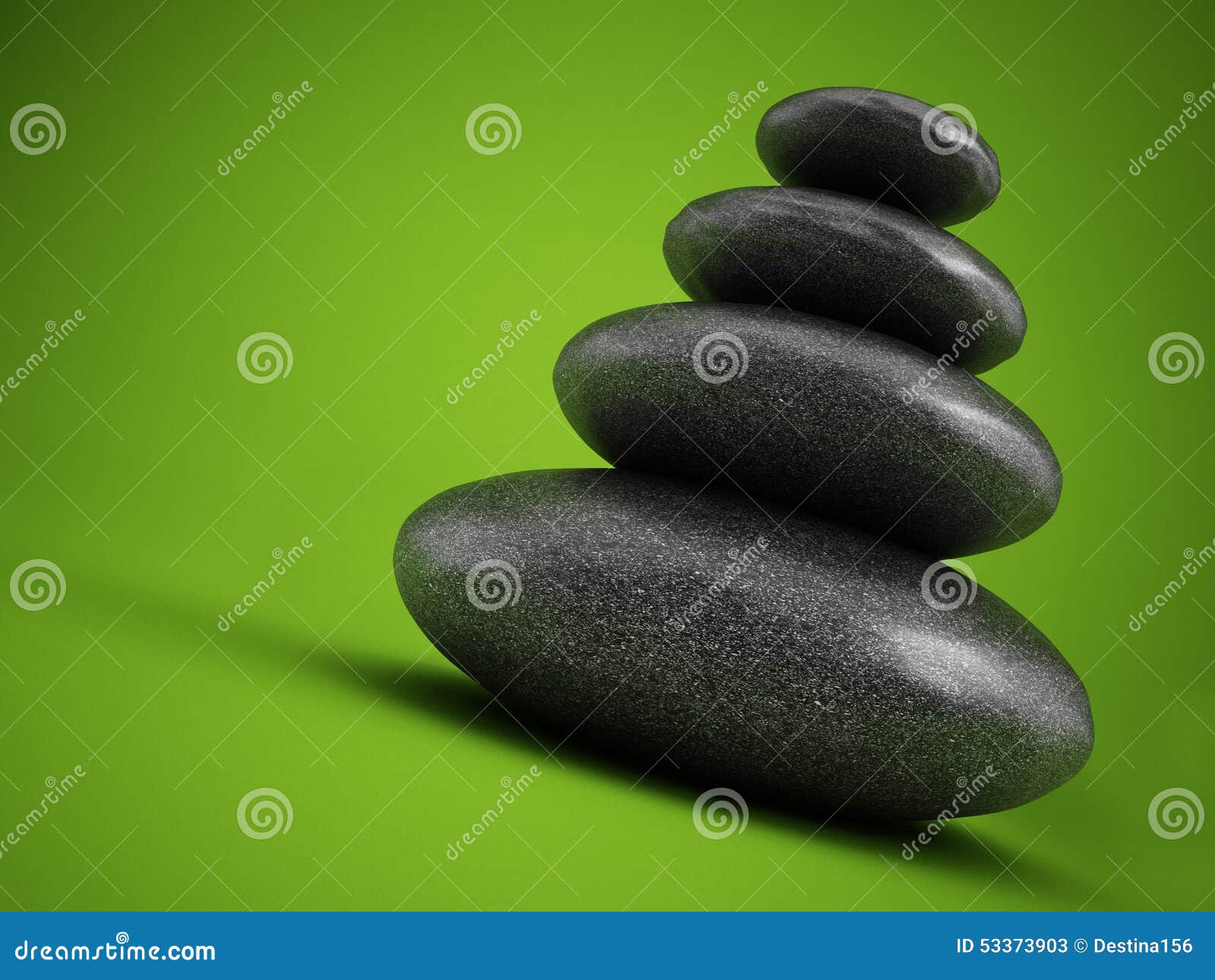 Balanced stones on green stock illustration. Illustration of wellbeing ...