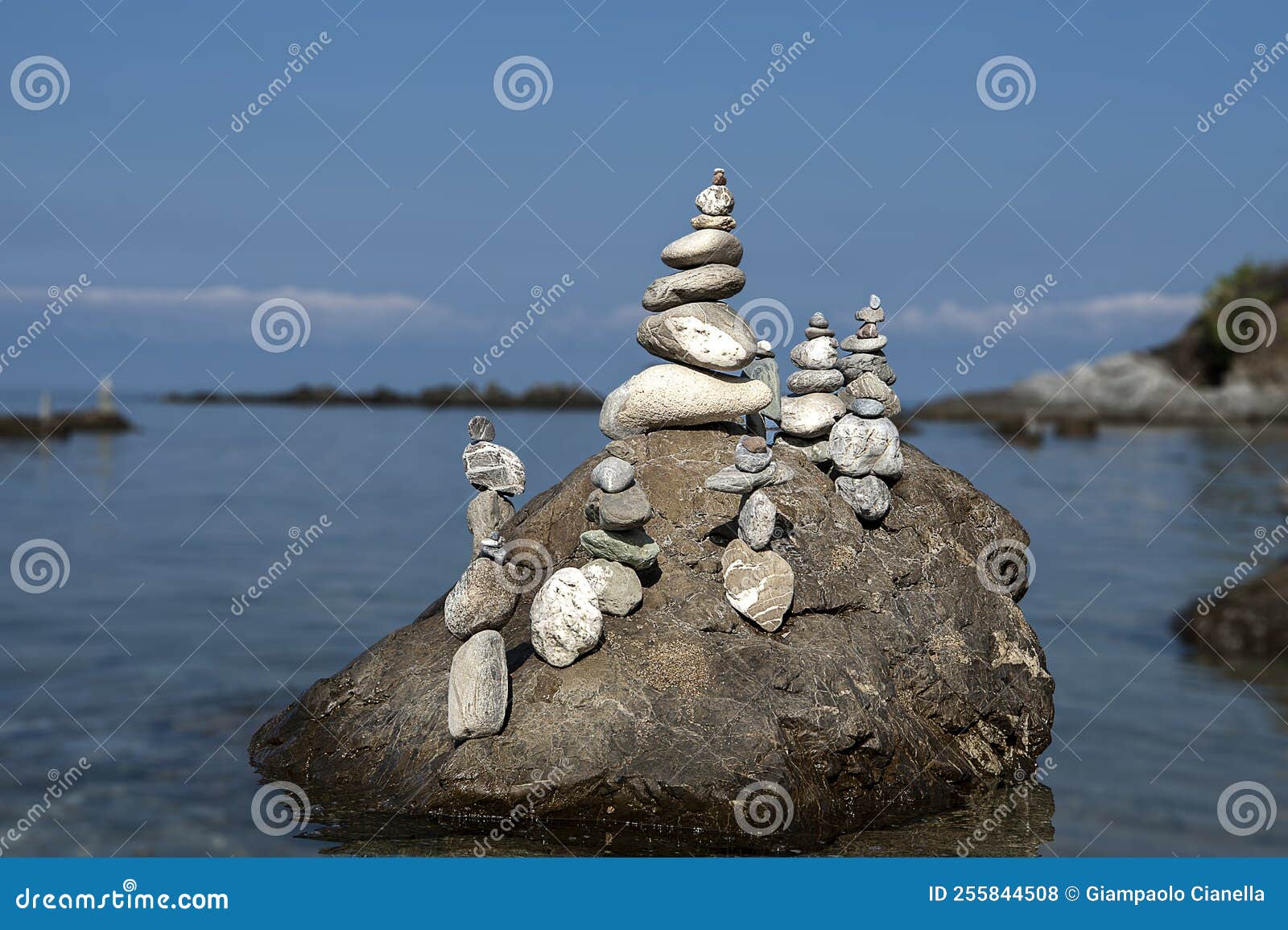 Stone Balance stock photo. Image of coastline, stone - 255844508