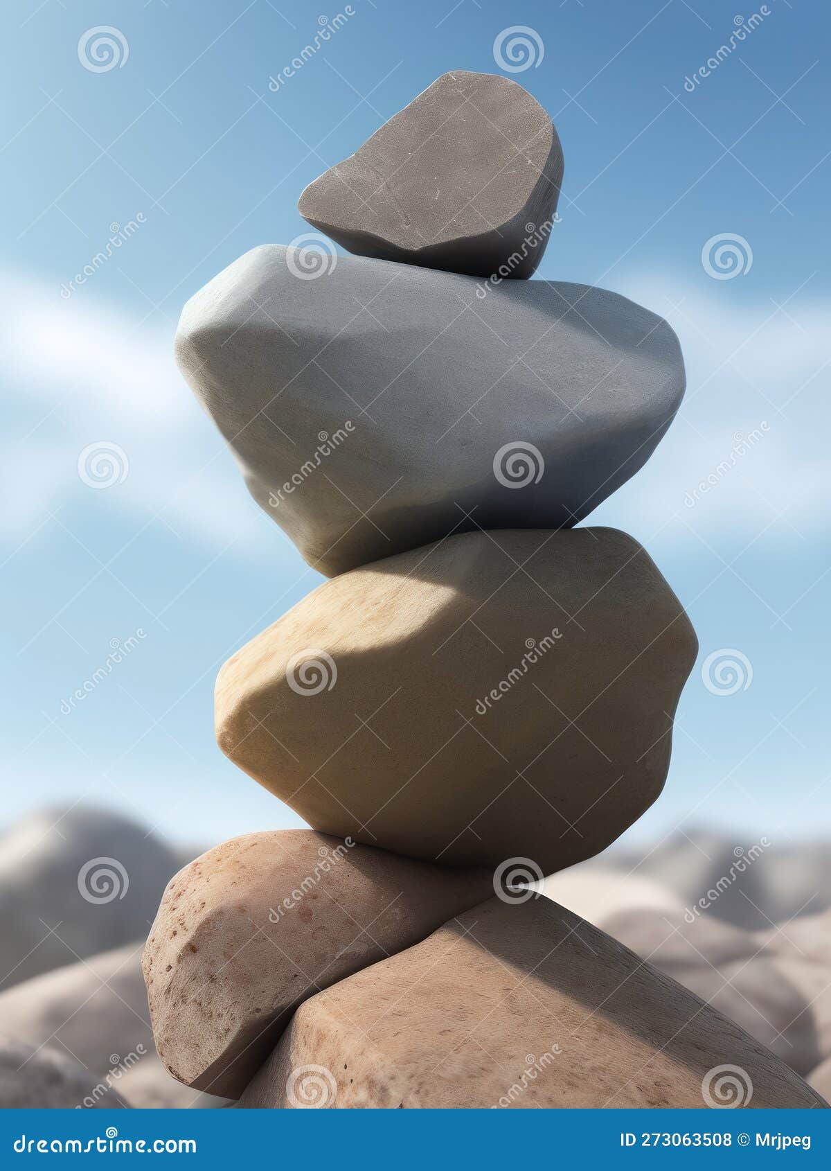 Balanced Stones With The Sky In The Background Royalty-Free Stock Image ...