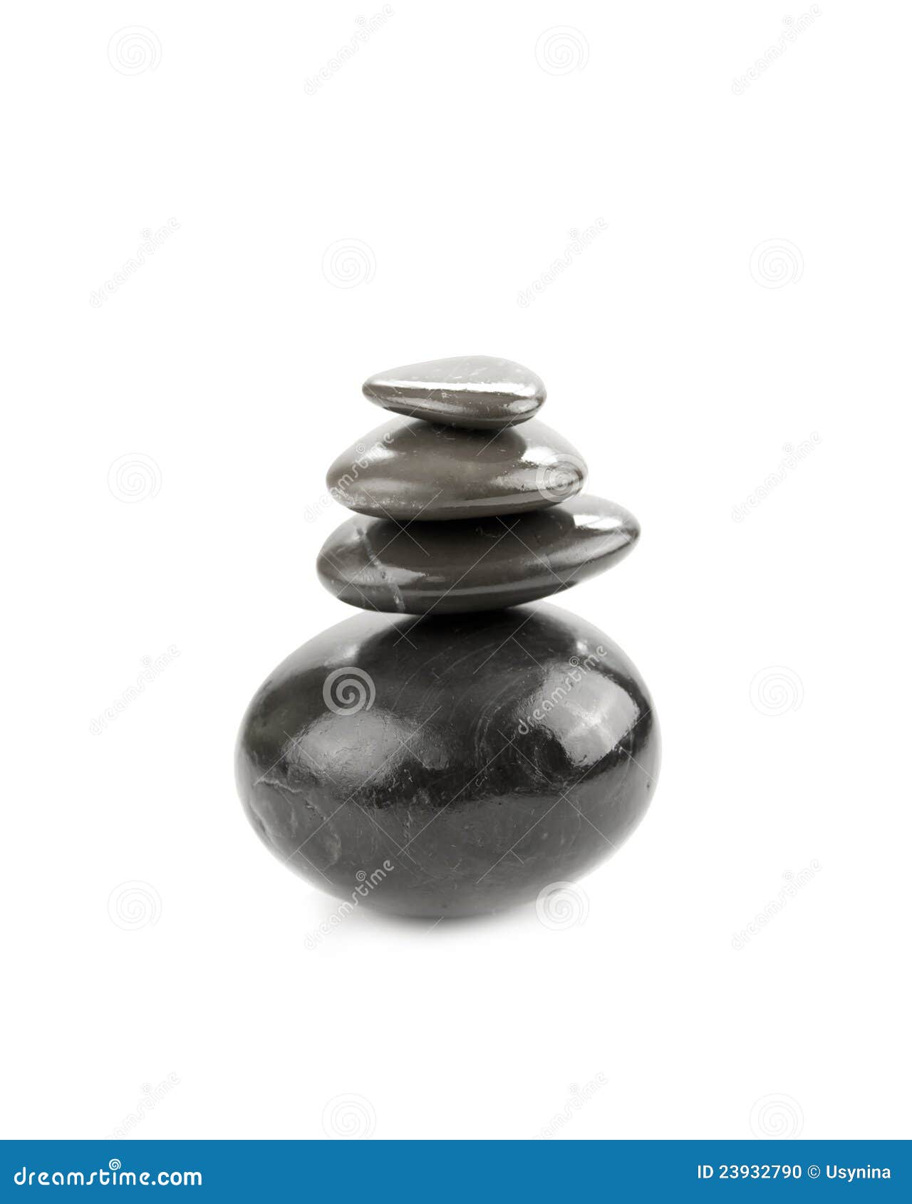 Balanced Zen Stones on White Background Stock Photo - Image of leaf ...